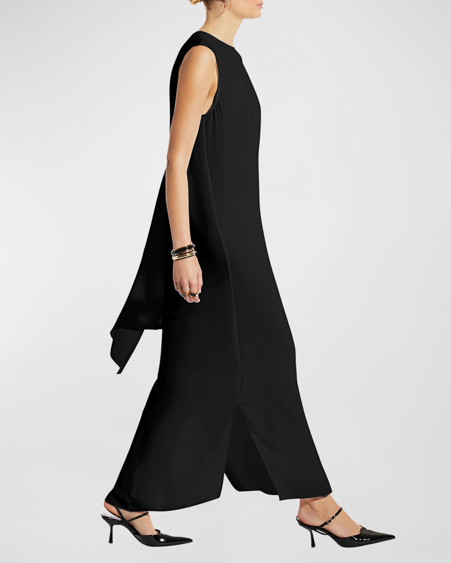 CARESTE Matti Sleeveless Cape Maxi Dress | Neiman Marcus