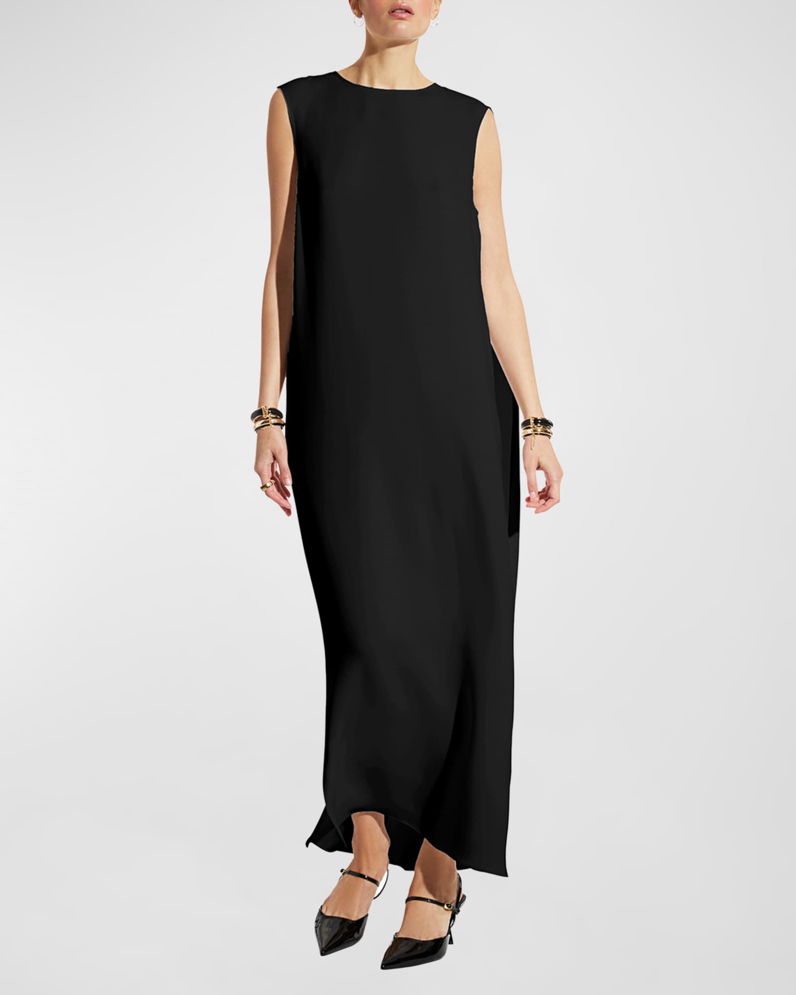 CARESTE Matti Sleeveless Cape Maxi Dress | Neiman Marcus