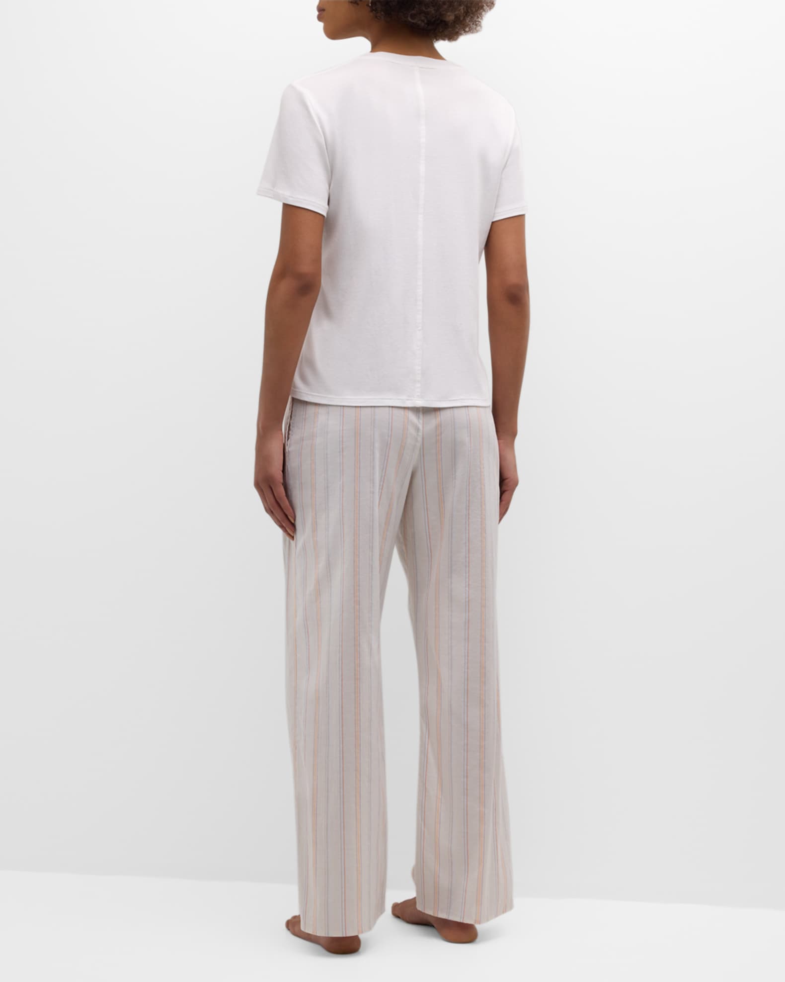Hanro Striped Straight-Leg Cotton Lounge Pants | Neiman Marcus