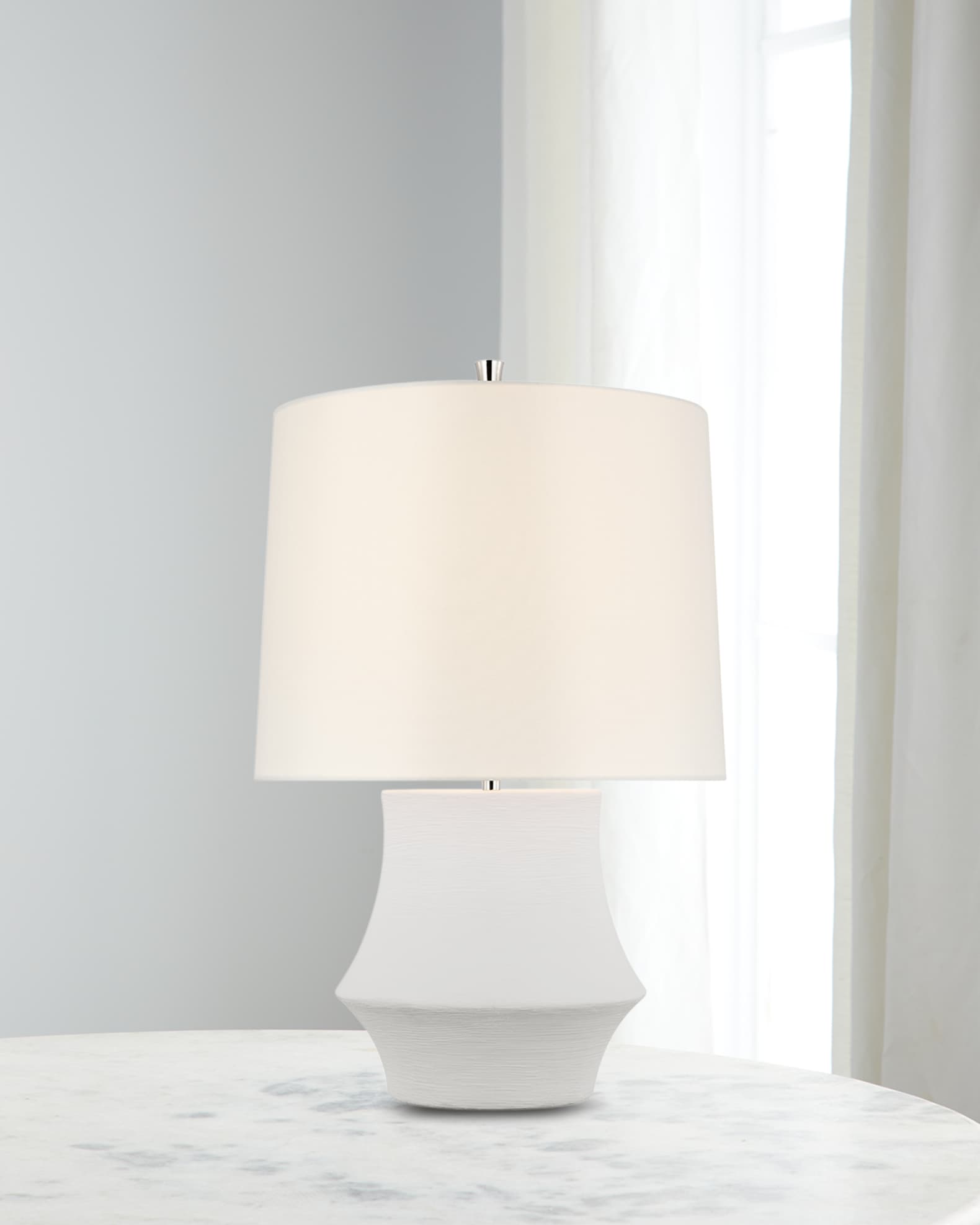 Visual Comfort Signature Lakmos Small Plaster White Table Lamp by AERIN ...