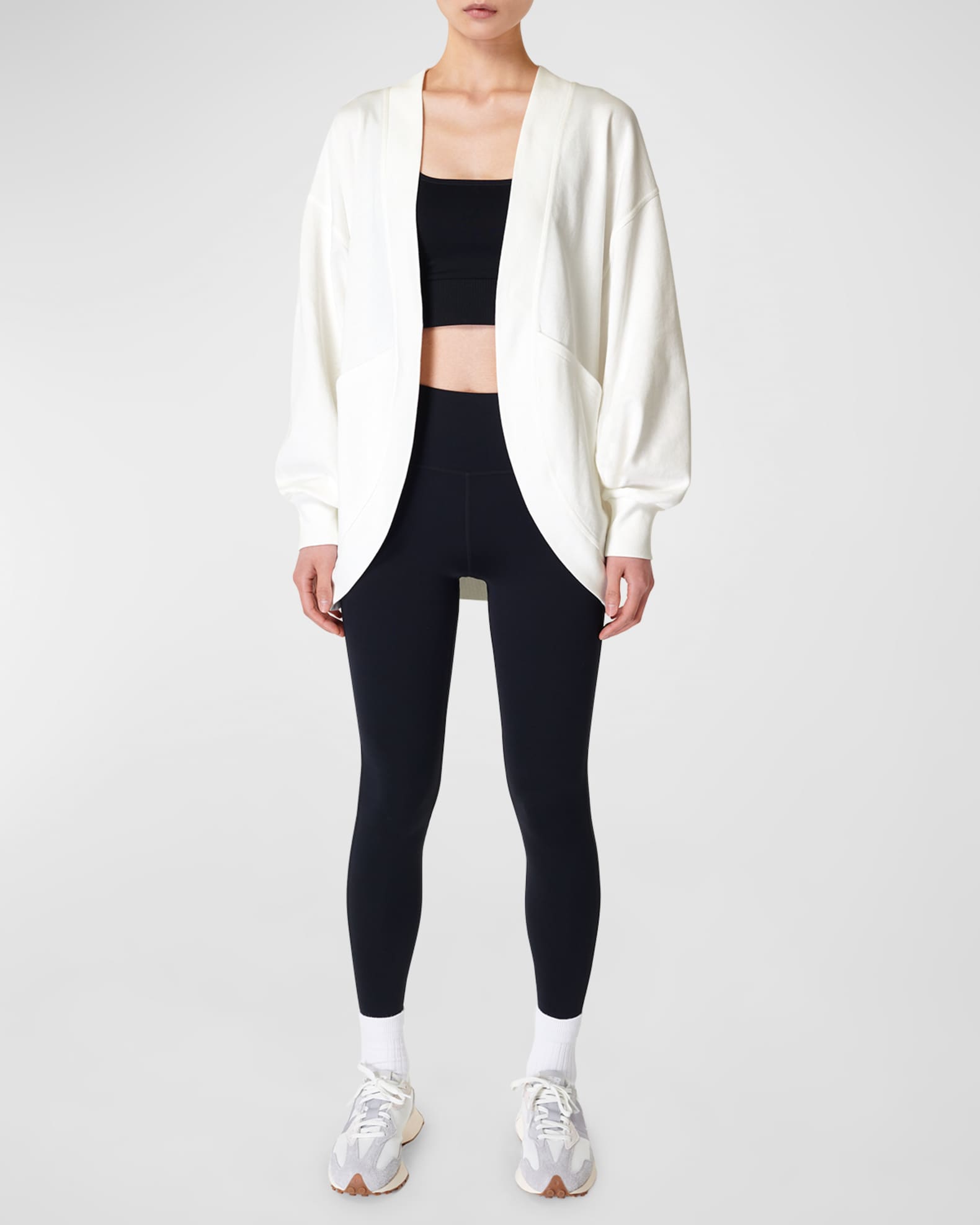 Sweaty Betty Cora Longline French Terry Cardigan | Neiman Marcus