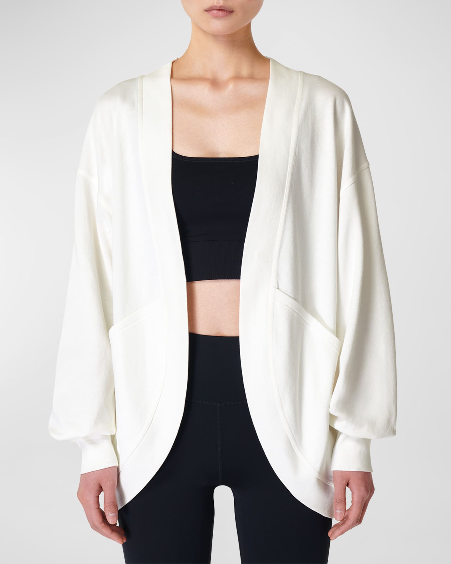 Sweaty Betty Cora Longline French Terry Cardigan | Neiman Marcus