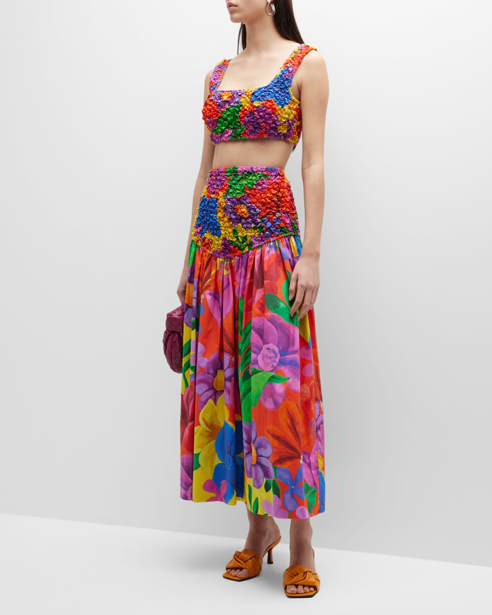 Mara Hoffman Shelly Popcorn Cropped Tank Top | Neiman Marcus