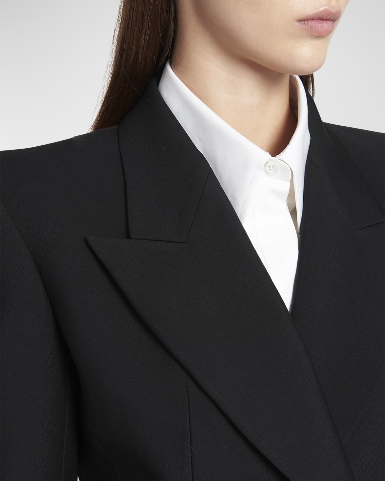 Alexander McQueen Asymmetric Blazer Jacket with Slash Cutouts | Neiman ...