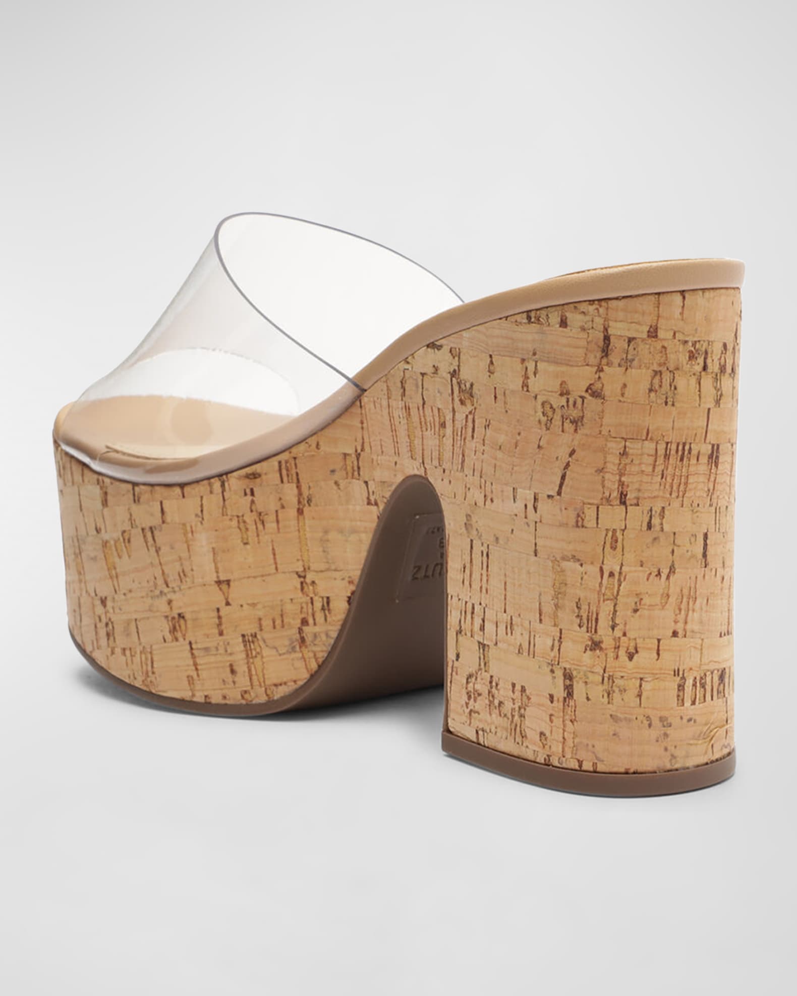 Schutz Dalle Clear Platform Slide Sandals | Neiman Marcus