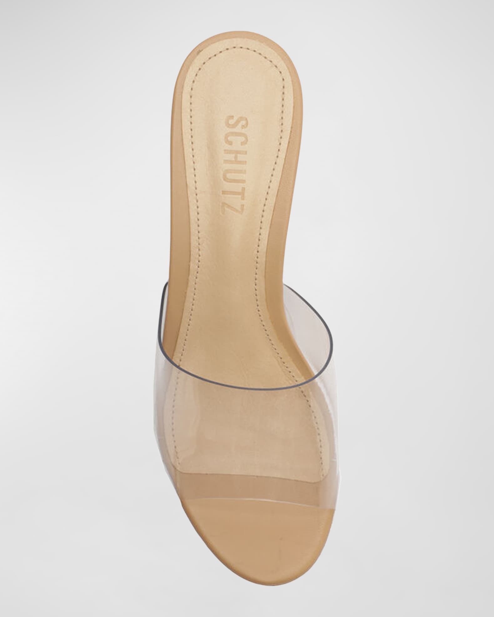 Schutz Dalle Clear Platform Slide Sandals | Neiman Marcus