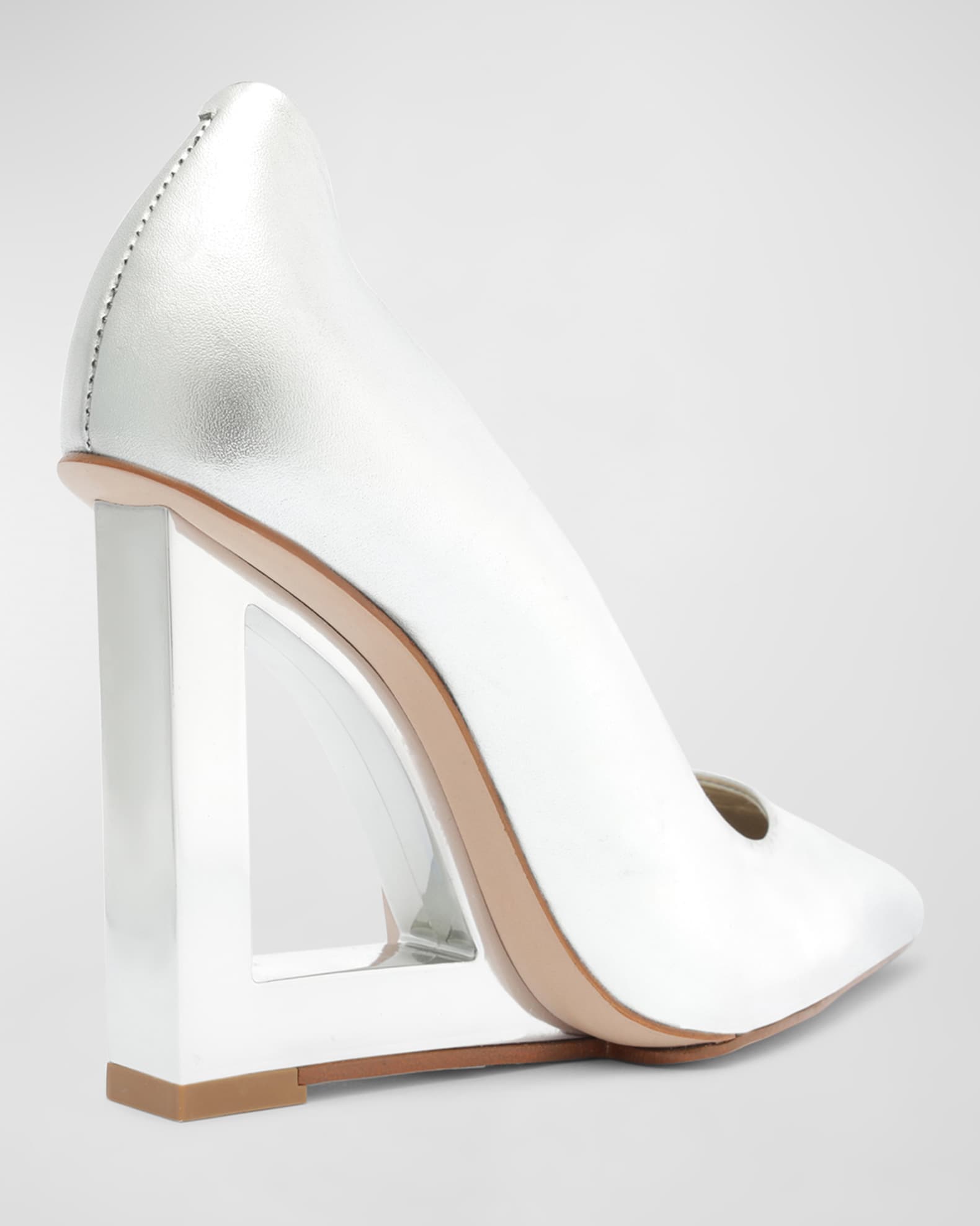 Schutz Filipa Metallic Wedge-Heel Pumps | Neiman Marcus