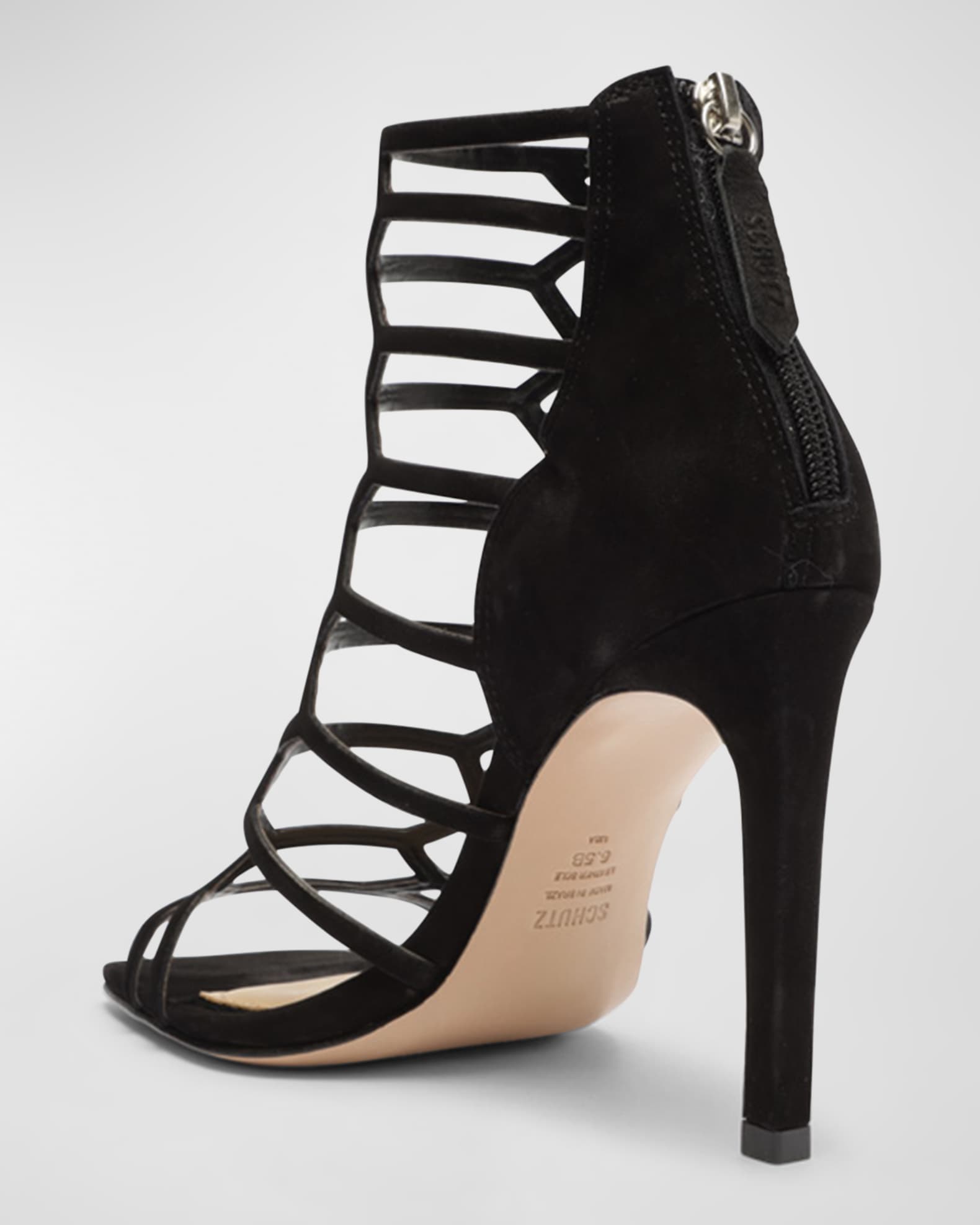 Schutz Julianna Caged Stiletto Sandals | Neiman Marcus