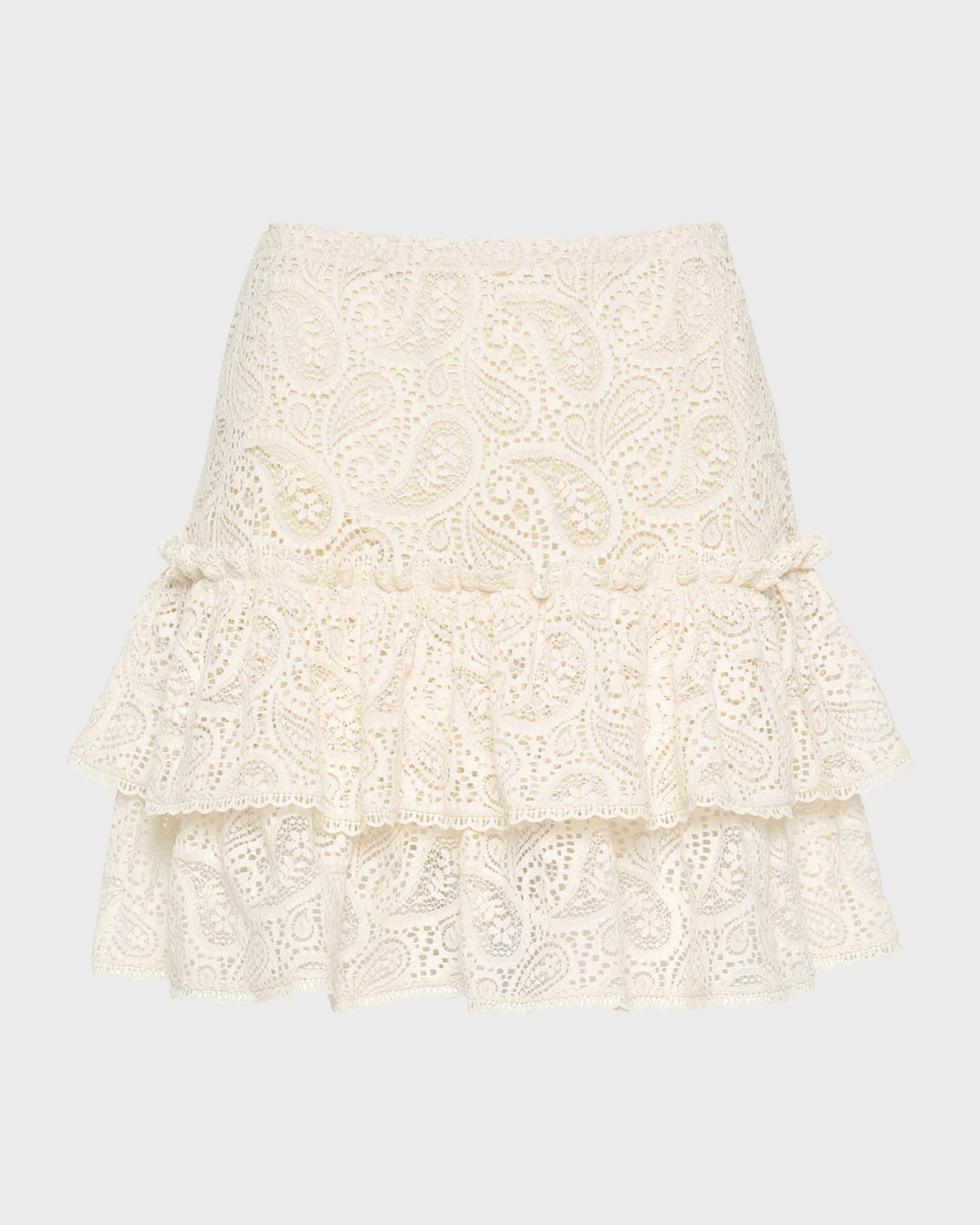 Robert Graham Marisol Tiered Lace Mini Skirt | Neiman Marcus