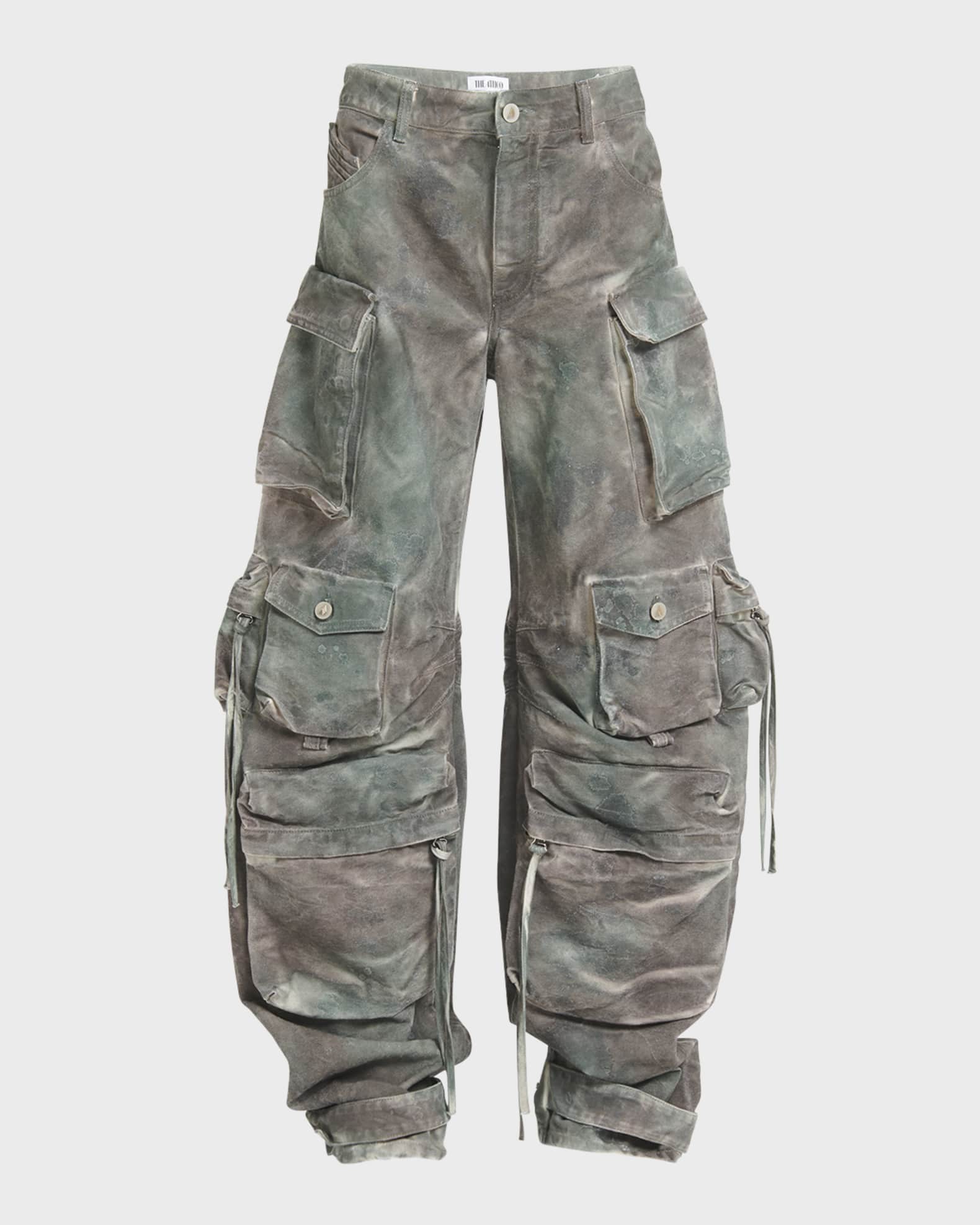 The Attico Fern Tie-Dye Long Cargo Pants | Neiman Marcus