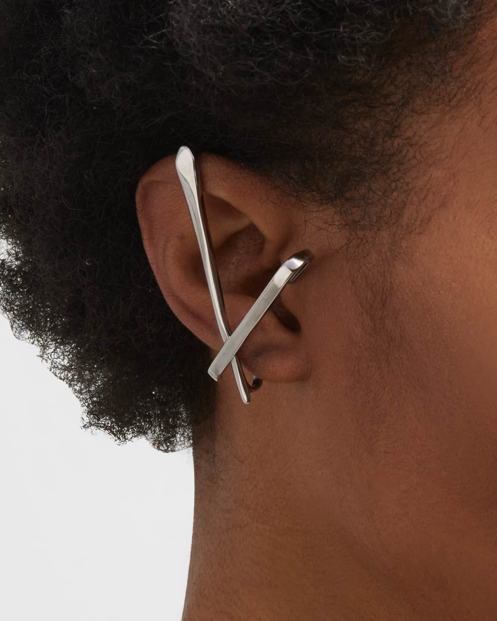 Alexander McQueen Cross-Cross Ear Cuff, Single | Neiman Marcus