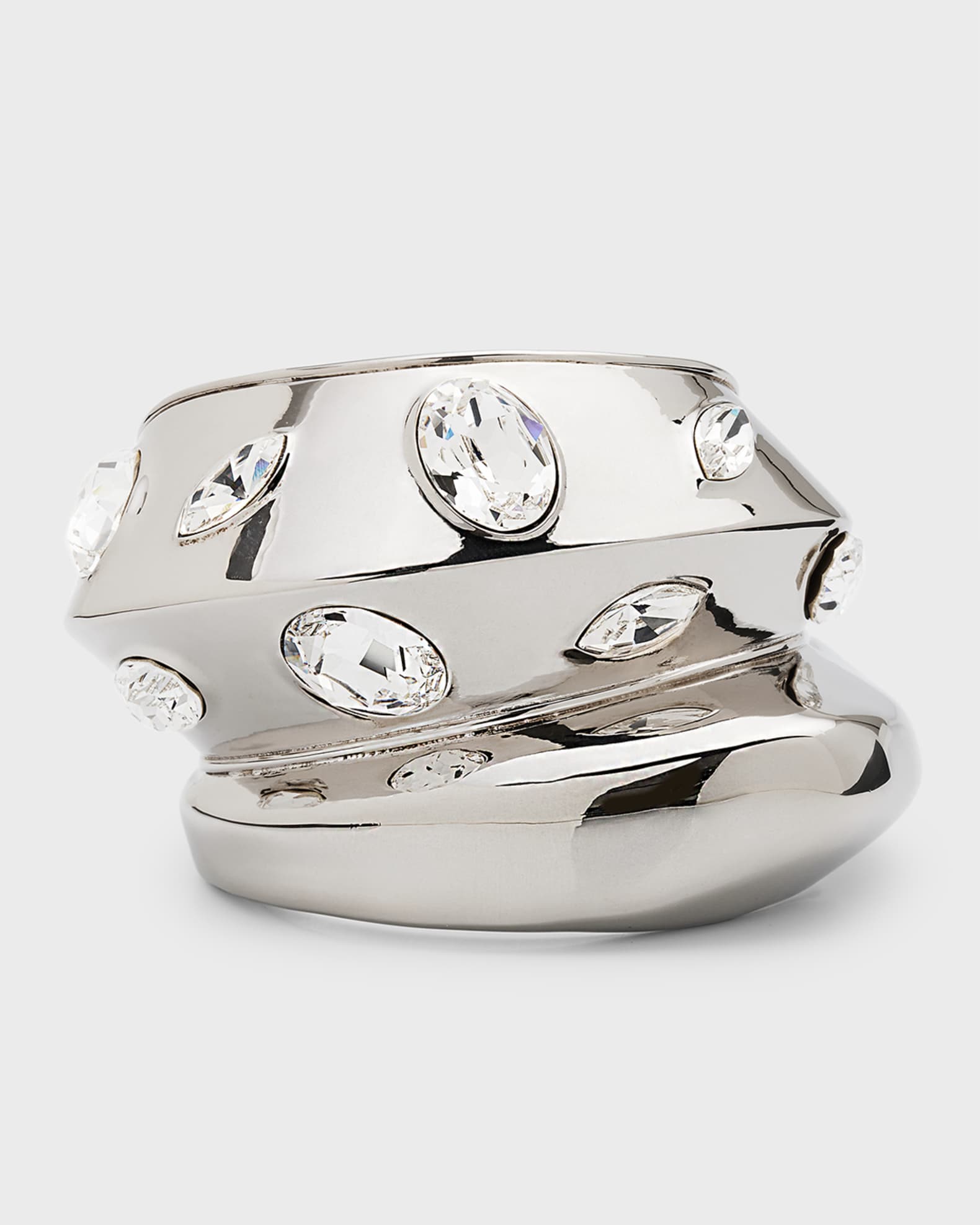 Alexander Mcqueen Sculptural Jeweled Cuff Bracelet Neiman Marcus