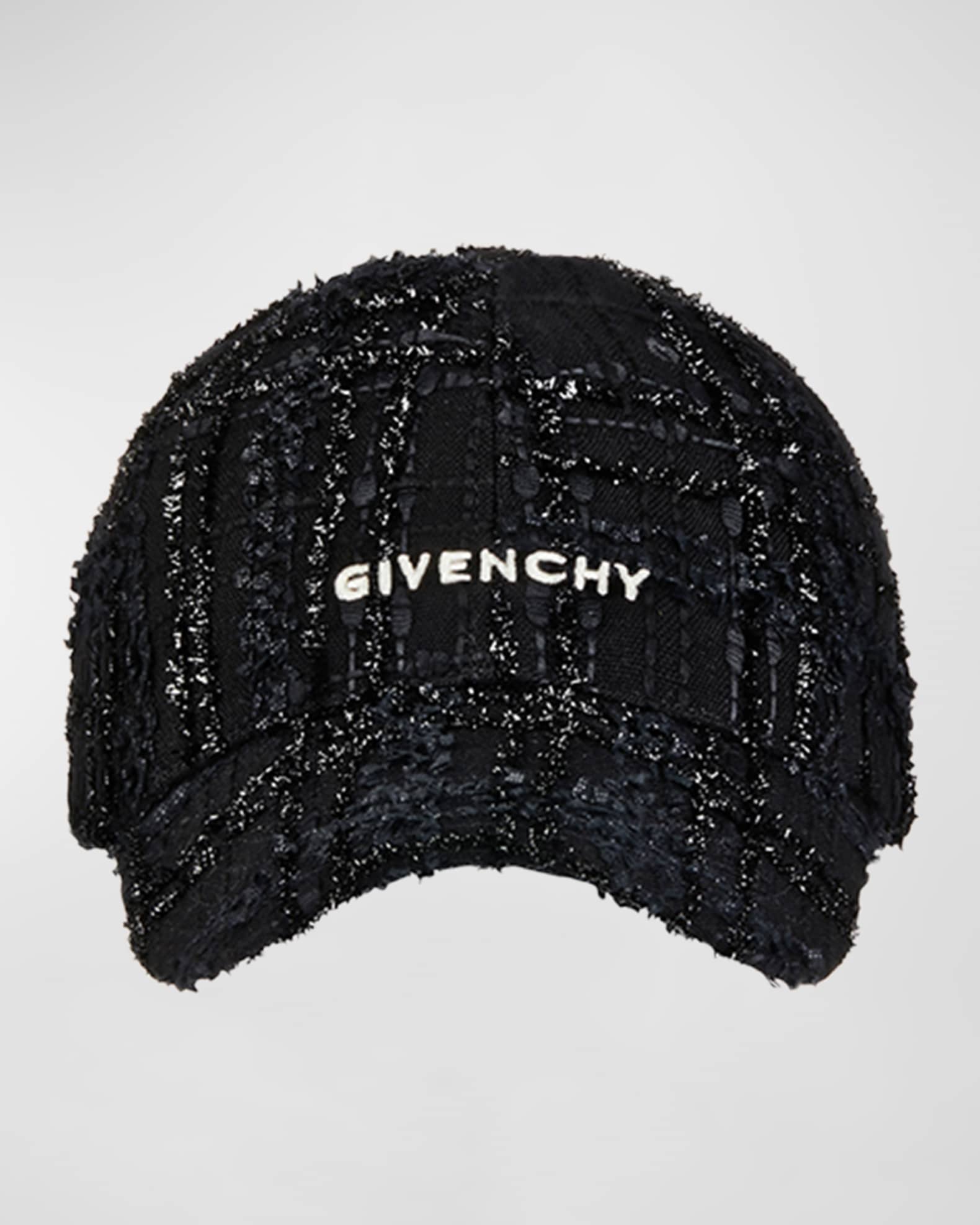 Givenchy Logo Tweed Baseball Cap | Neiman Marcus