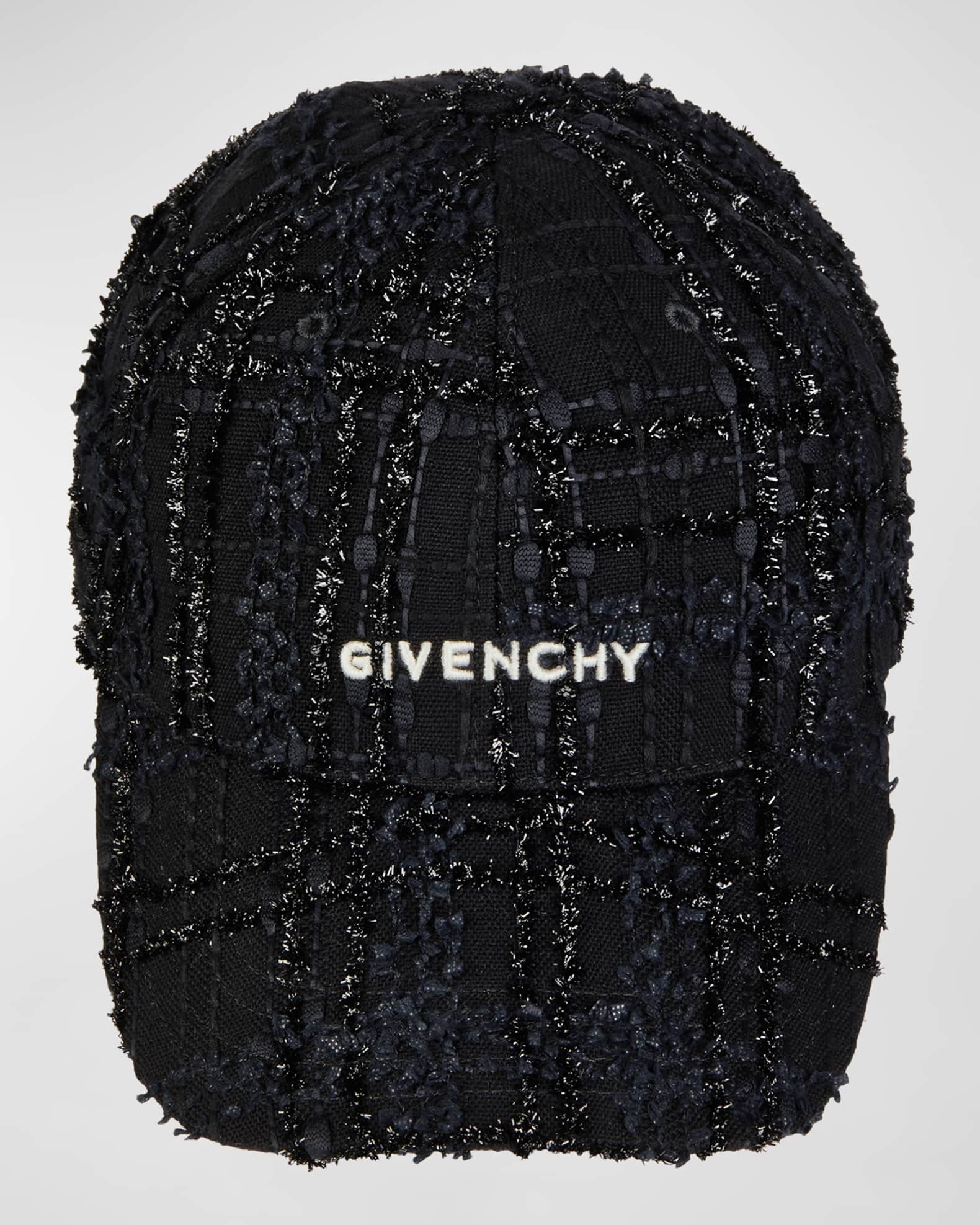 Givenchy Logo Tweed Baseball Cap | Neiman Marcus