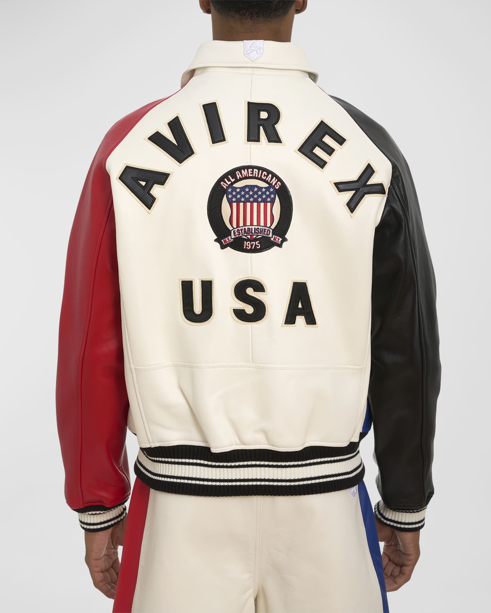 AVIREX Men's Colorblock Icon Military Bomber Jacket | Neiman Marcus