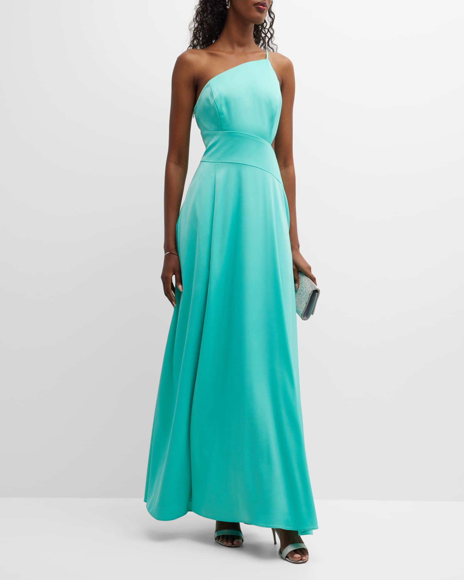 Liv Foster One-Shoulder Cutout Gown | Neiman Marcus