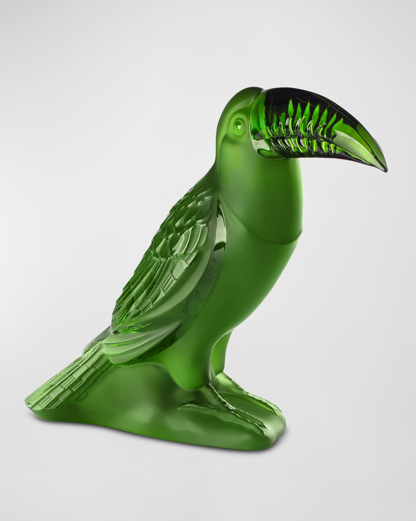 Lalique Toucan Crystal Figure, Green Meadow | Neiman Marcus