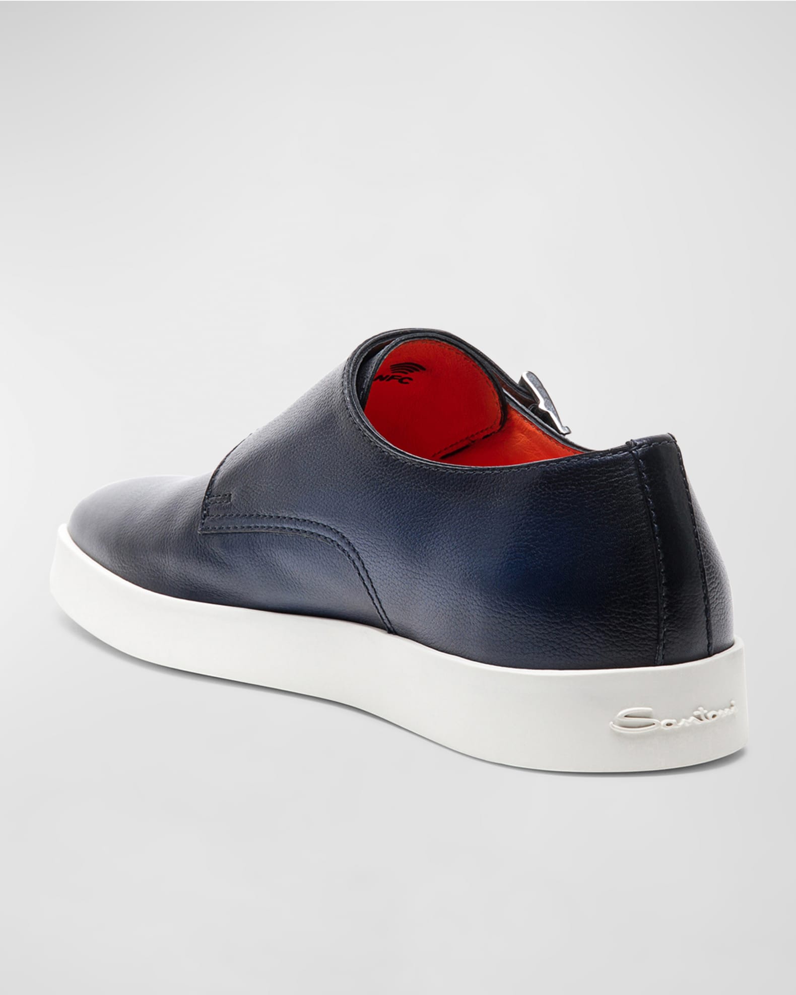 Santoni Men's Atlantis Leather Double Monk Strap Shoes | Neiman Marcus