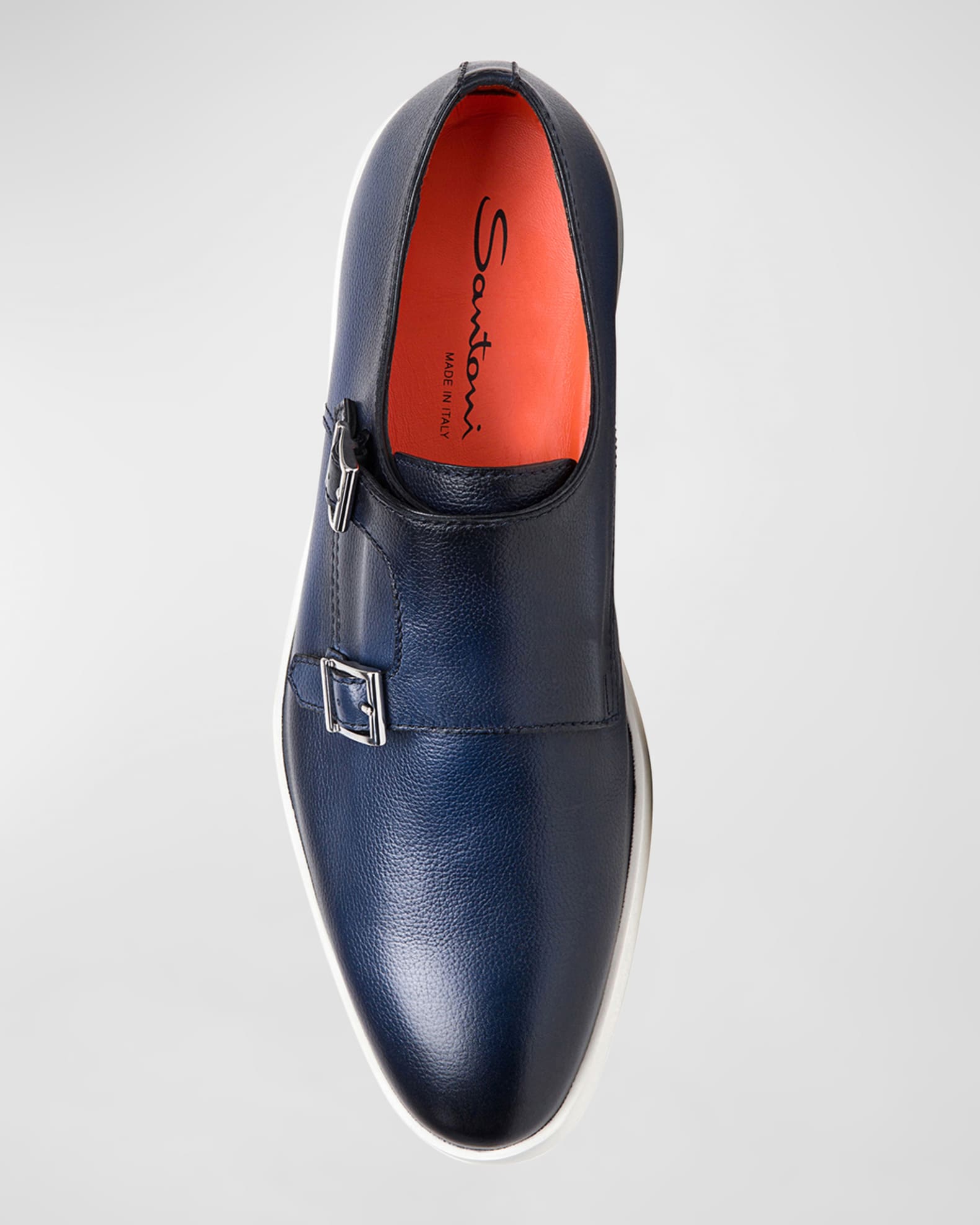 Santoni Men's Atlantis Leather Double Monk Strap Shoes | Neiman Marcus