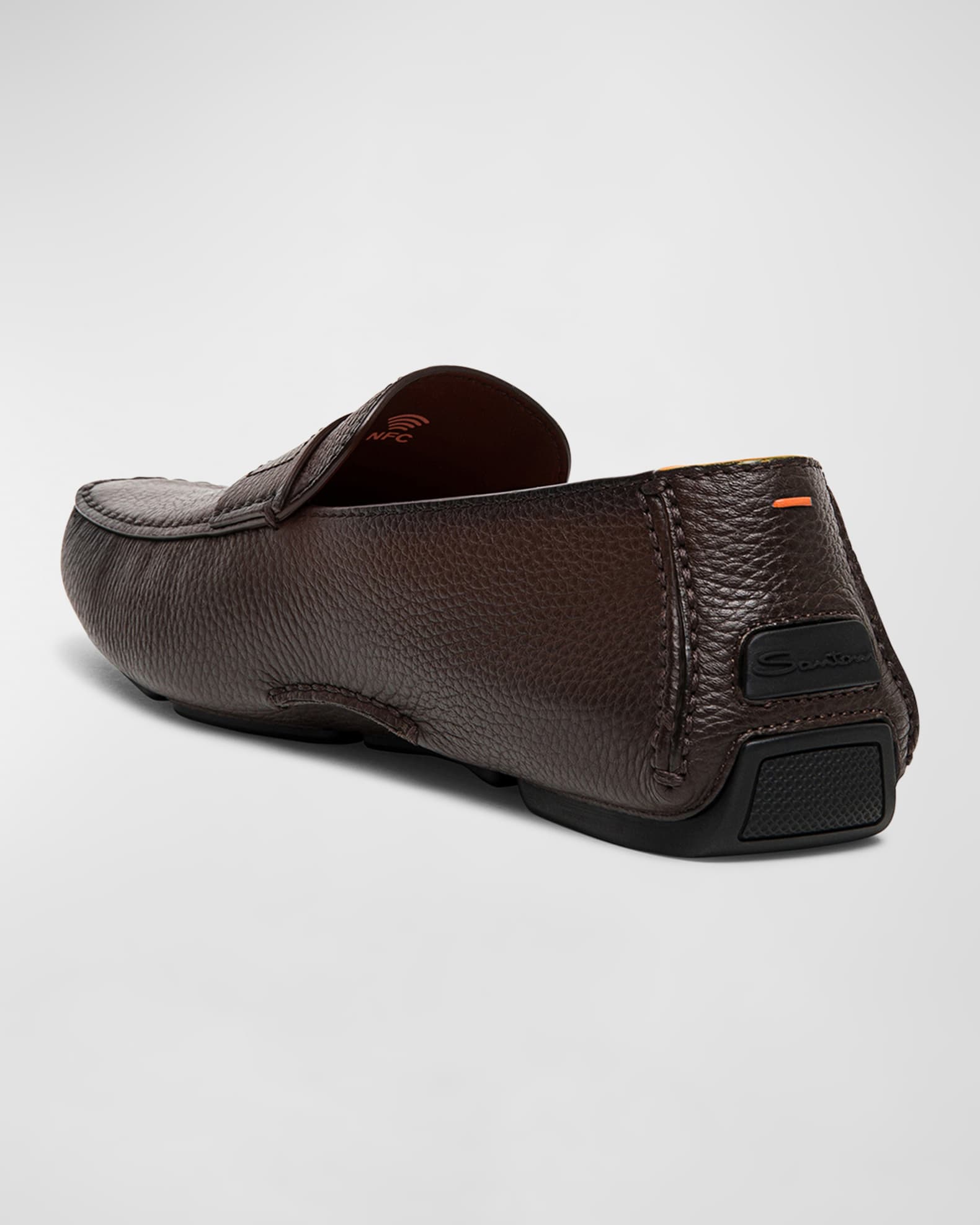 Santoni Men's Barbados Leather Drivers | Neiman Marcus