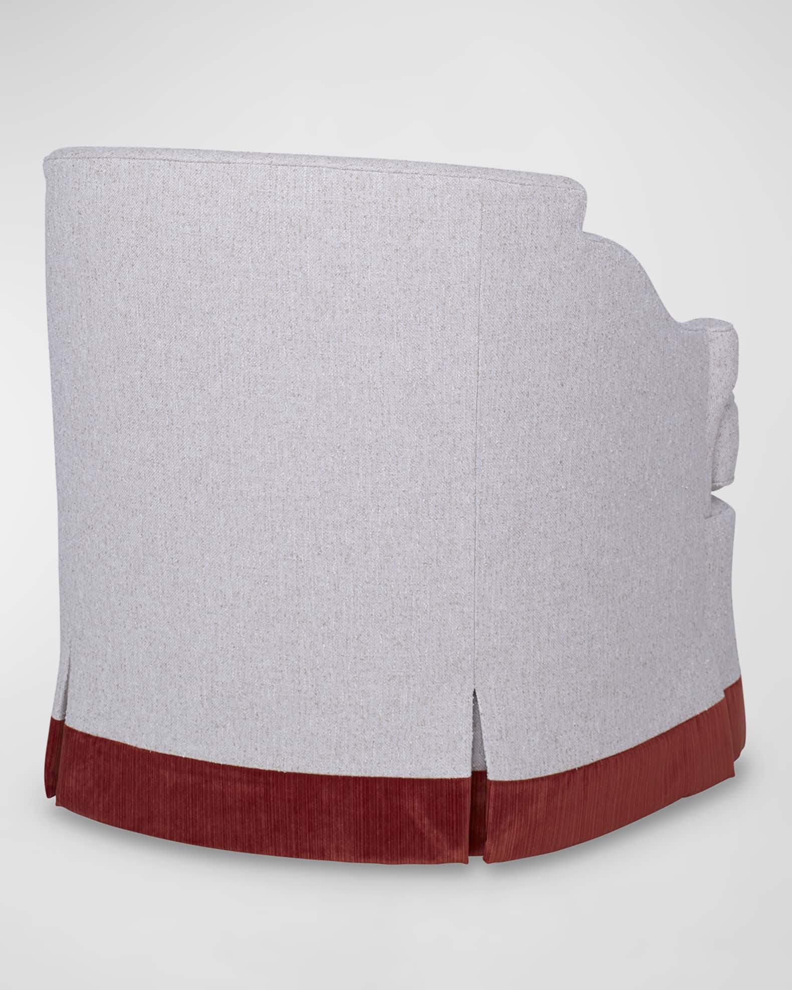 Ambella Barbara Skirted Swivel Chair | Neiman Marcus