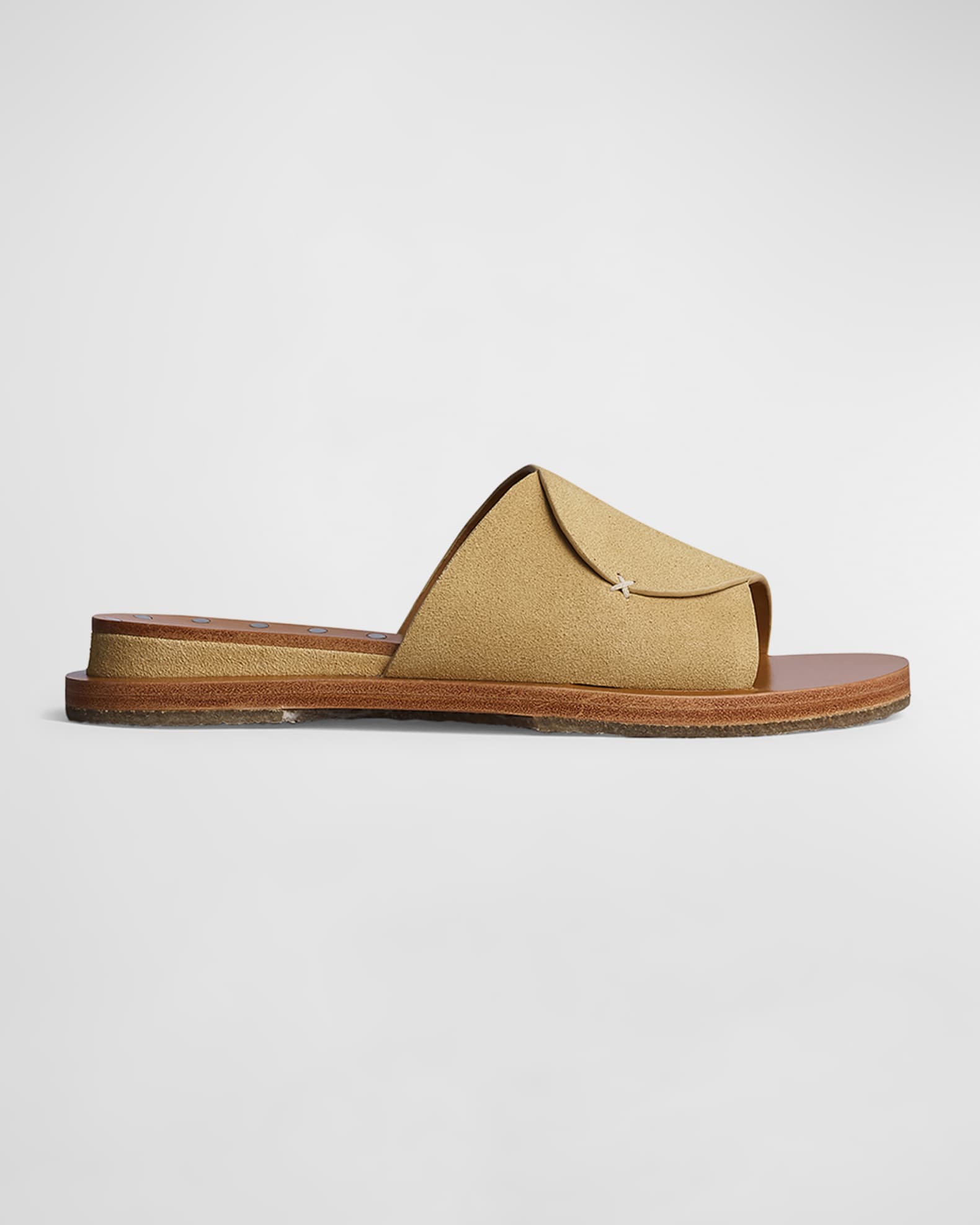 Rag & Bone Beau Suede Flat Slide Sandals | Neiman Marcus