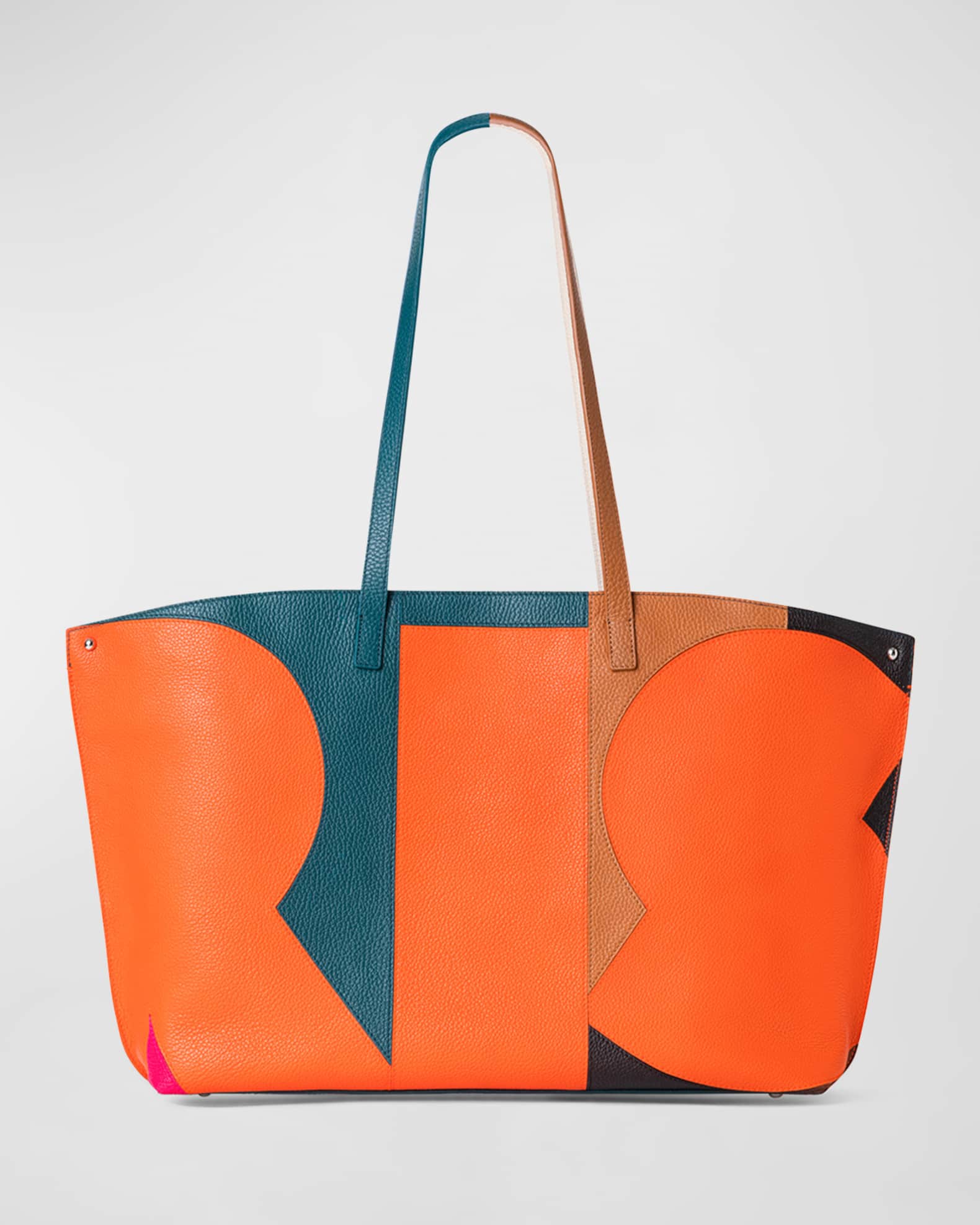 Akris Ai Medium Patchwork-Print Leather Shoulder Bag | Neiman Marcus