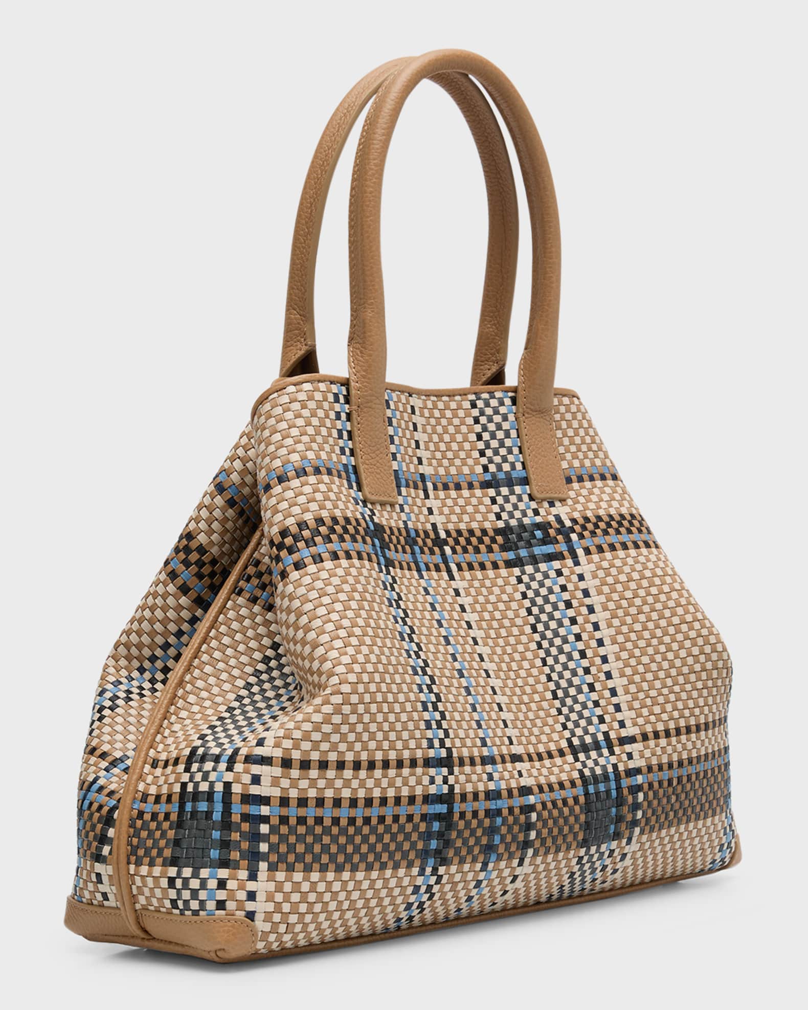 Akris Ai Small Braided Leather Top-Handle Bag | Neiman Marcus