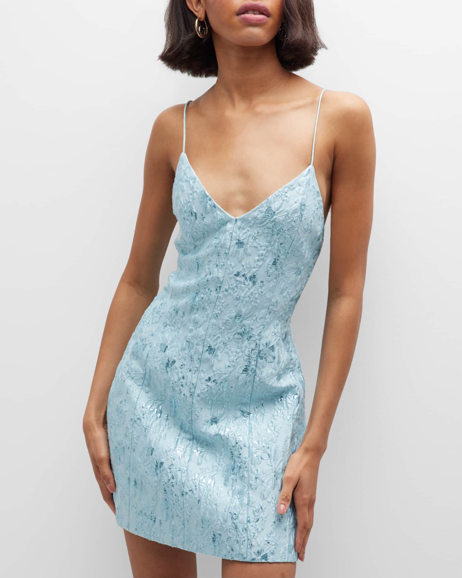 Alice + Olivia Tayla Structured Lantern Mini Dress | Neiman Marcus