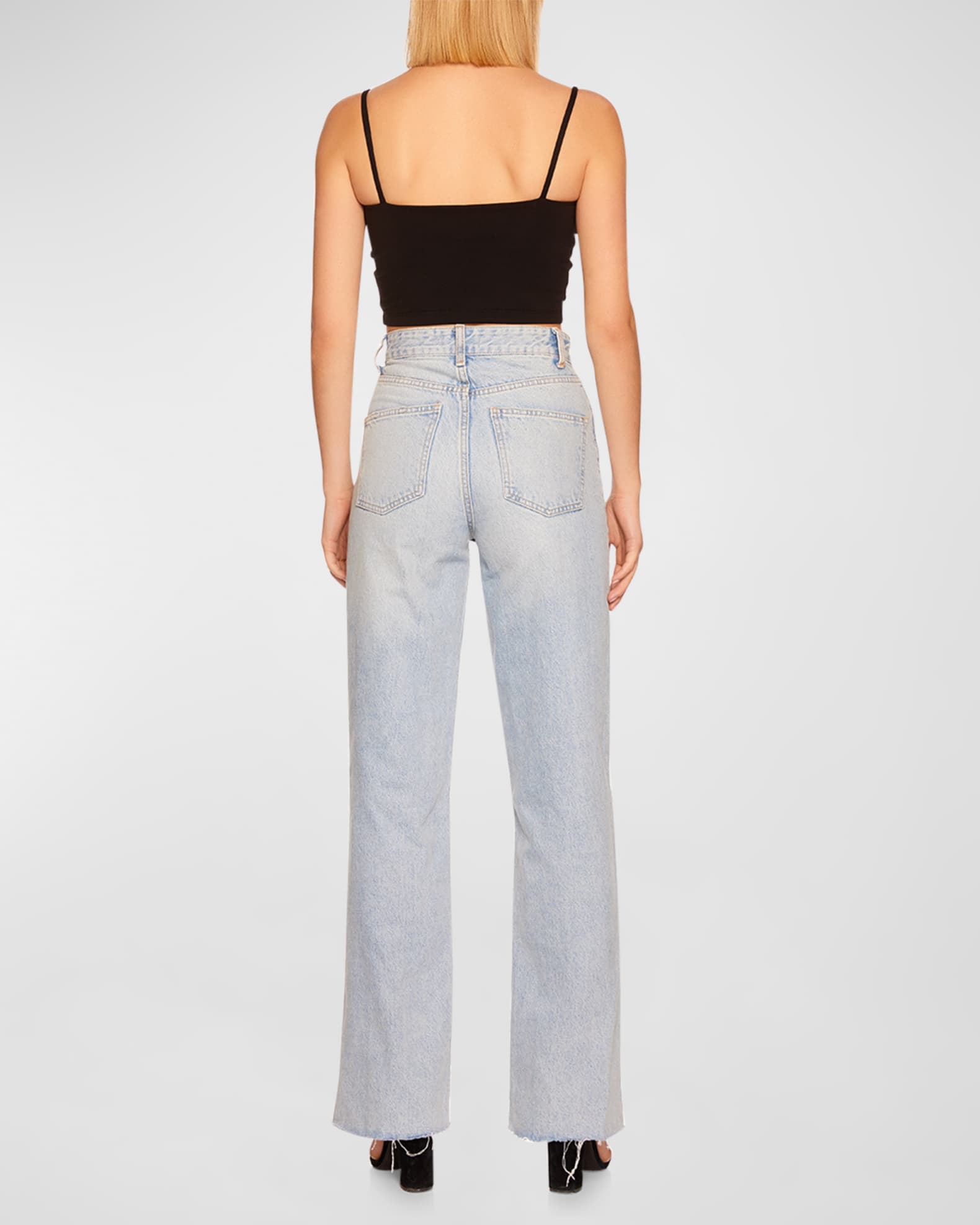 Susana Monaco Square-Neck String Crop Top | Neiman Marcus