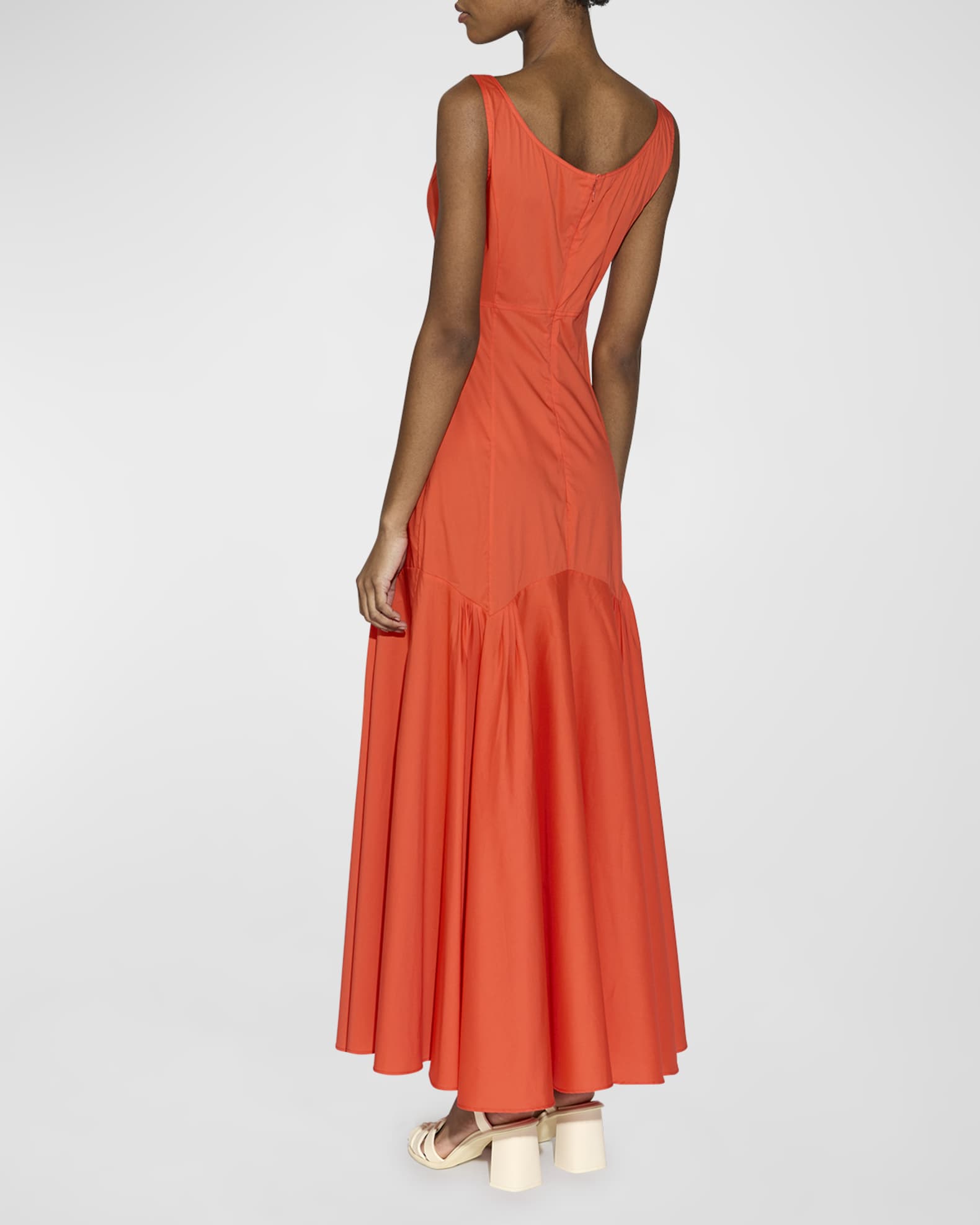 CALLAS Milano Kinley Sleeveless A-Line Ruffle Maxi Dress | Neiman Marcus