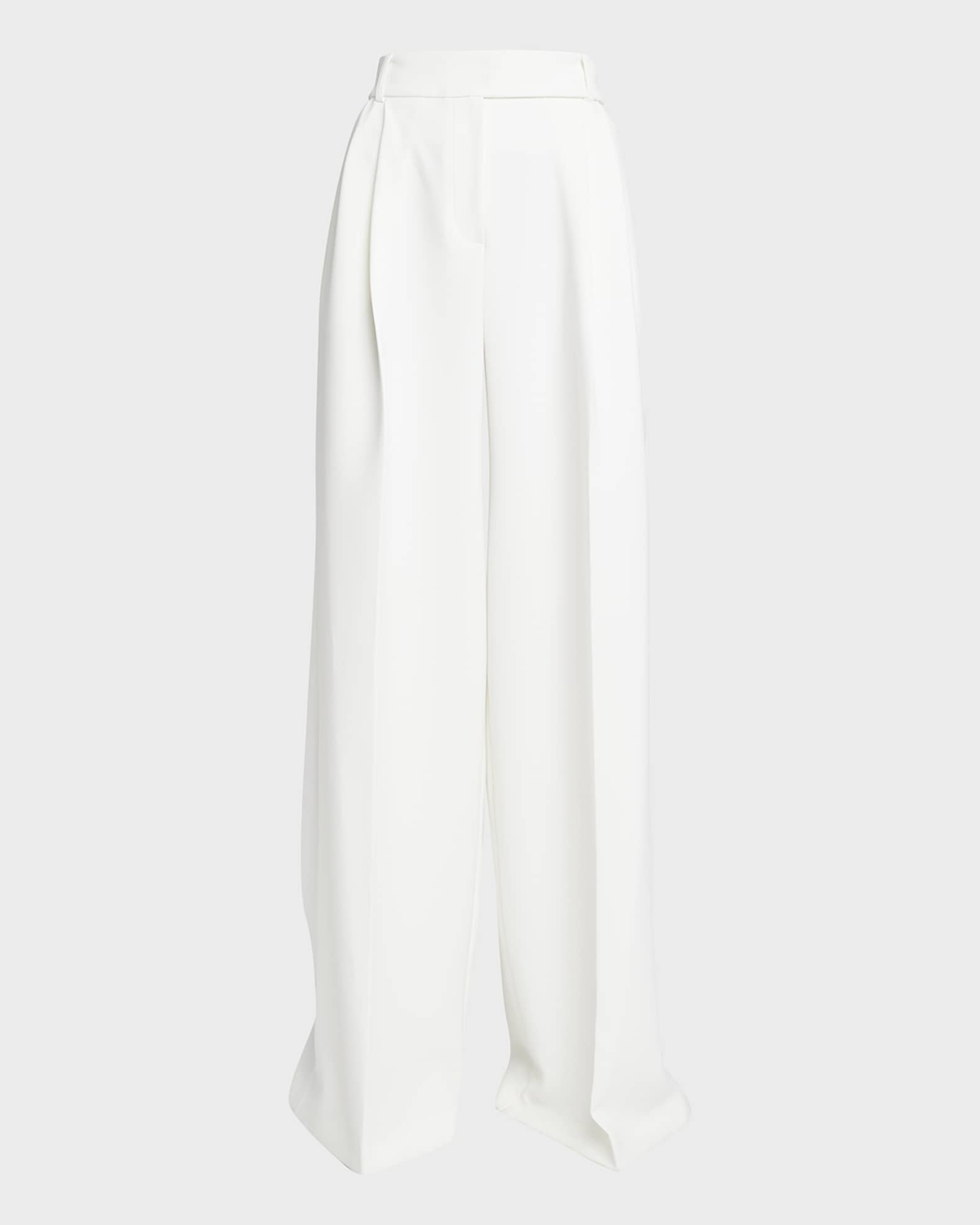 Alexandre Vauthier High-Rise Pleated Wide-Leg Pants | Neiman Marcus