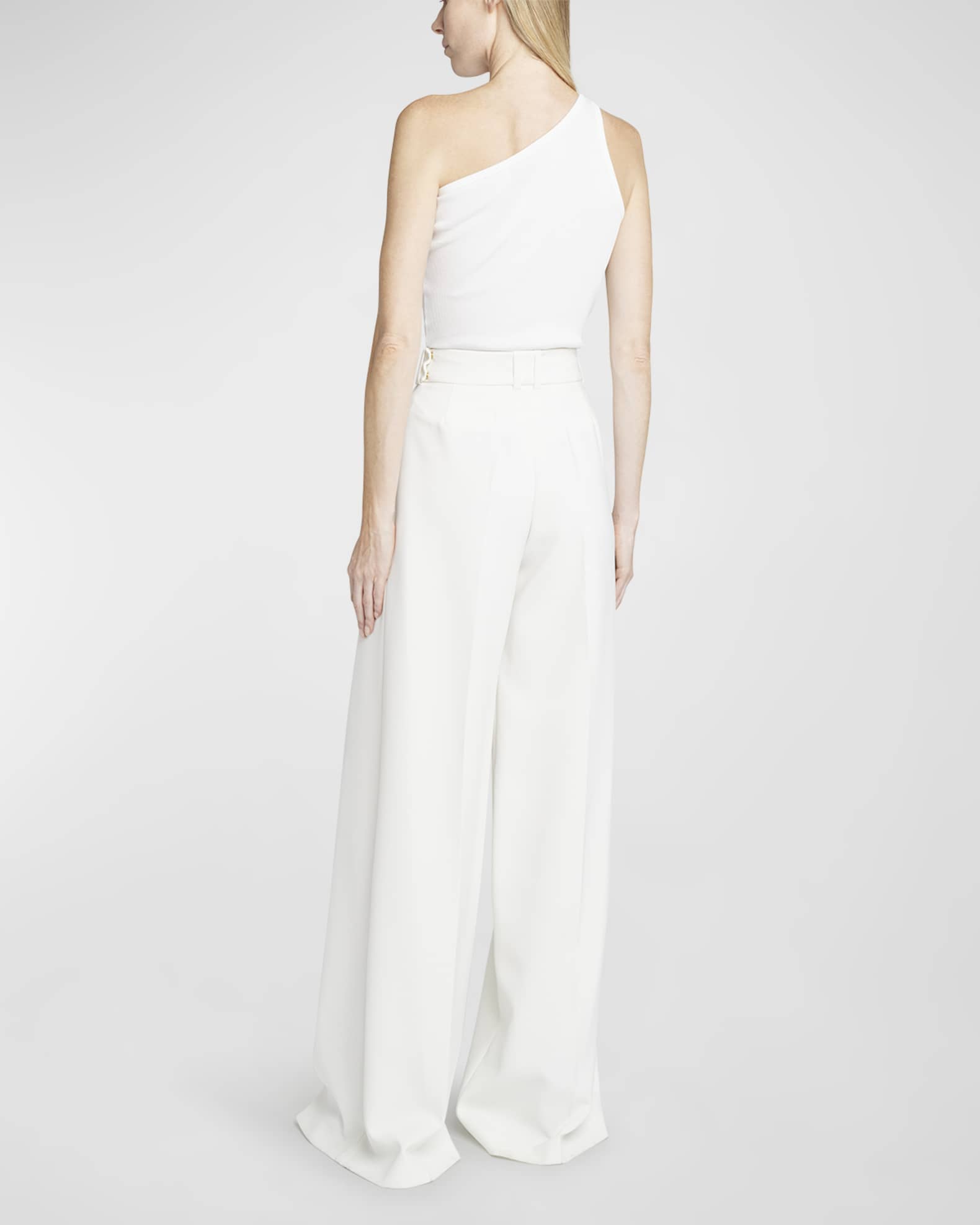 Alexandre Vauthier High-Rise Pleated Wide-Leg Pants | Neiman Marcus