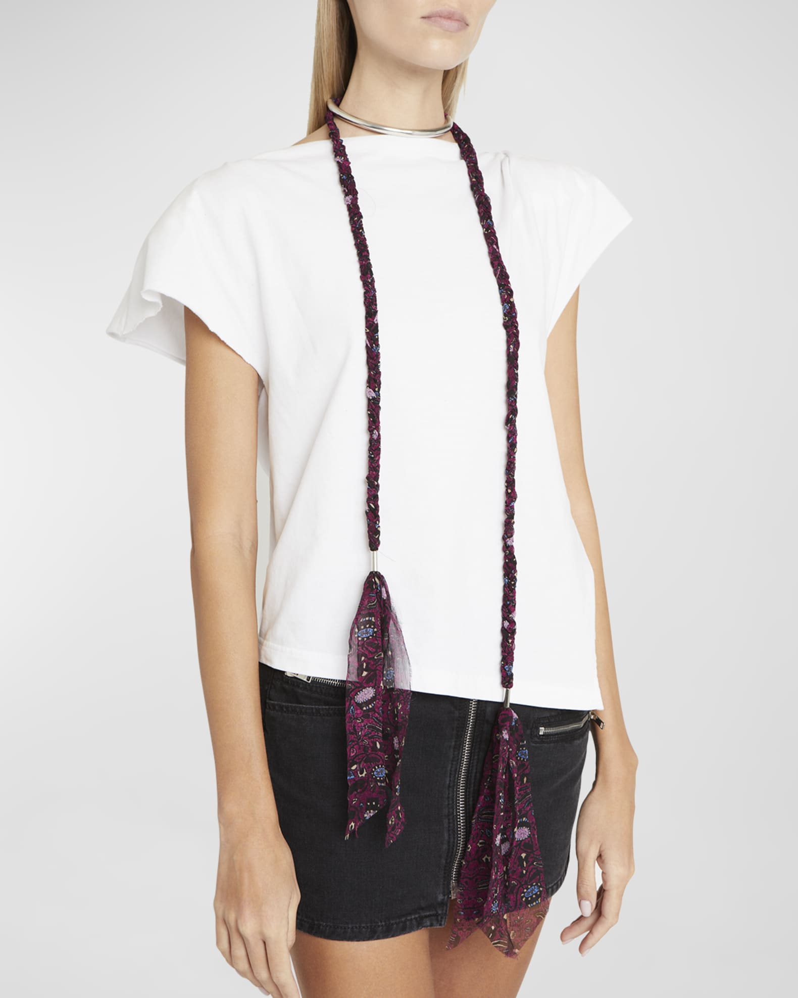 Isabel Marant Collier Silk Wrap Necklace | Neiman Marcus
