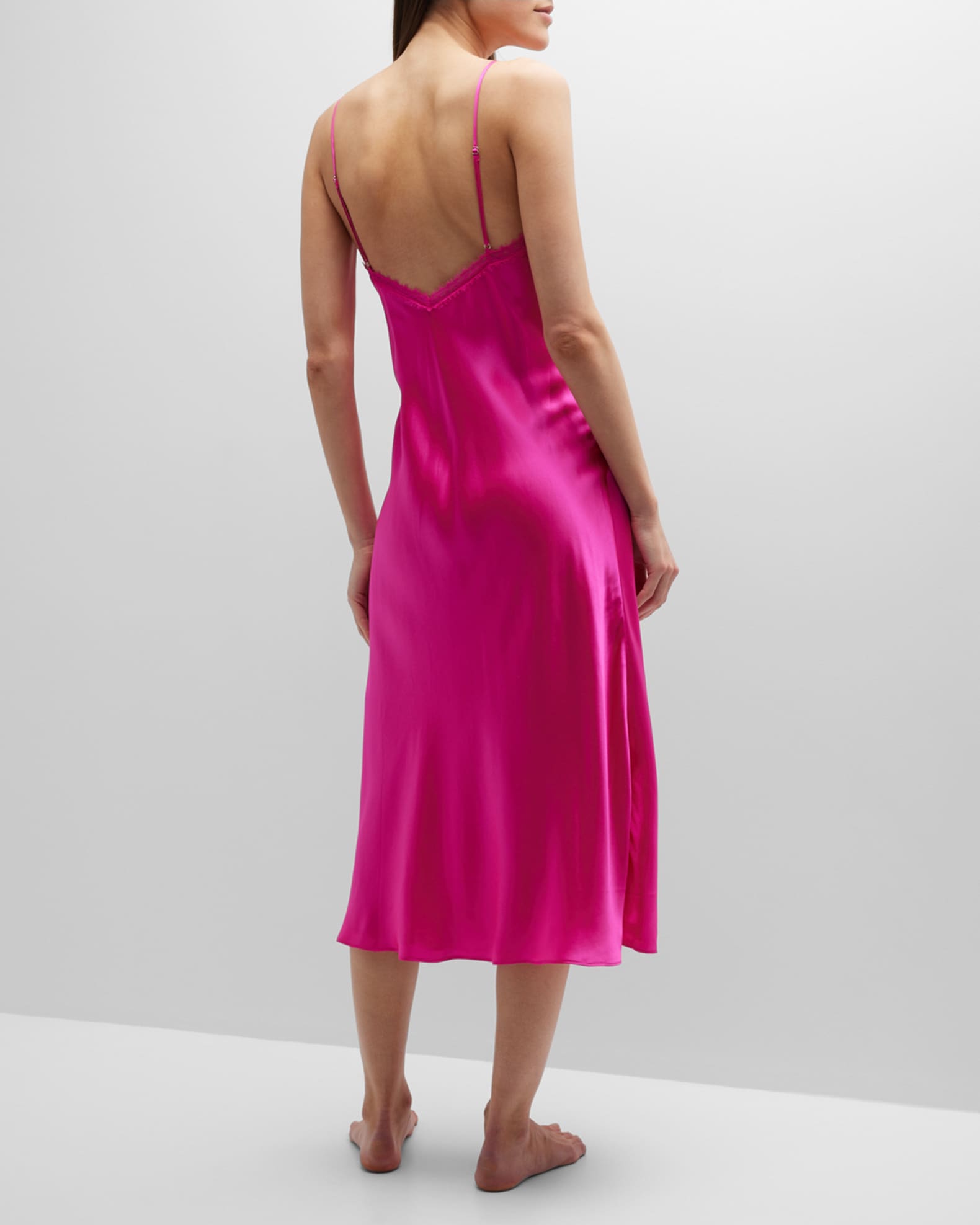 Cami NYC Delfina Silk Charmeuse Midi Slip Dress | Neiman Marcus