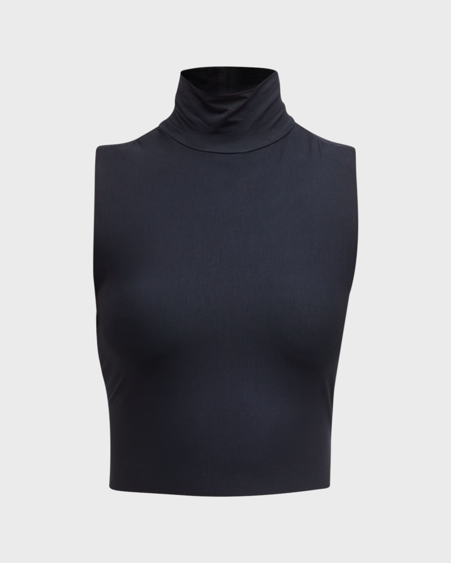 Commando Butter Sleeveless Cropped Turtleneck Top | Neiman Marcus