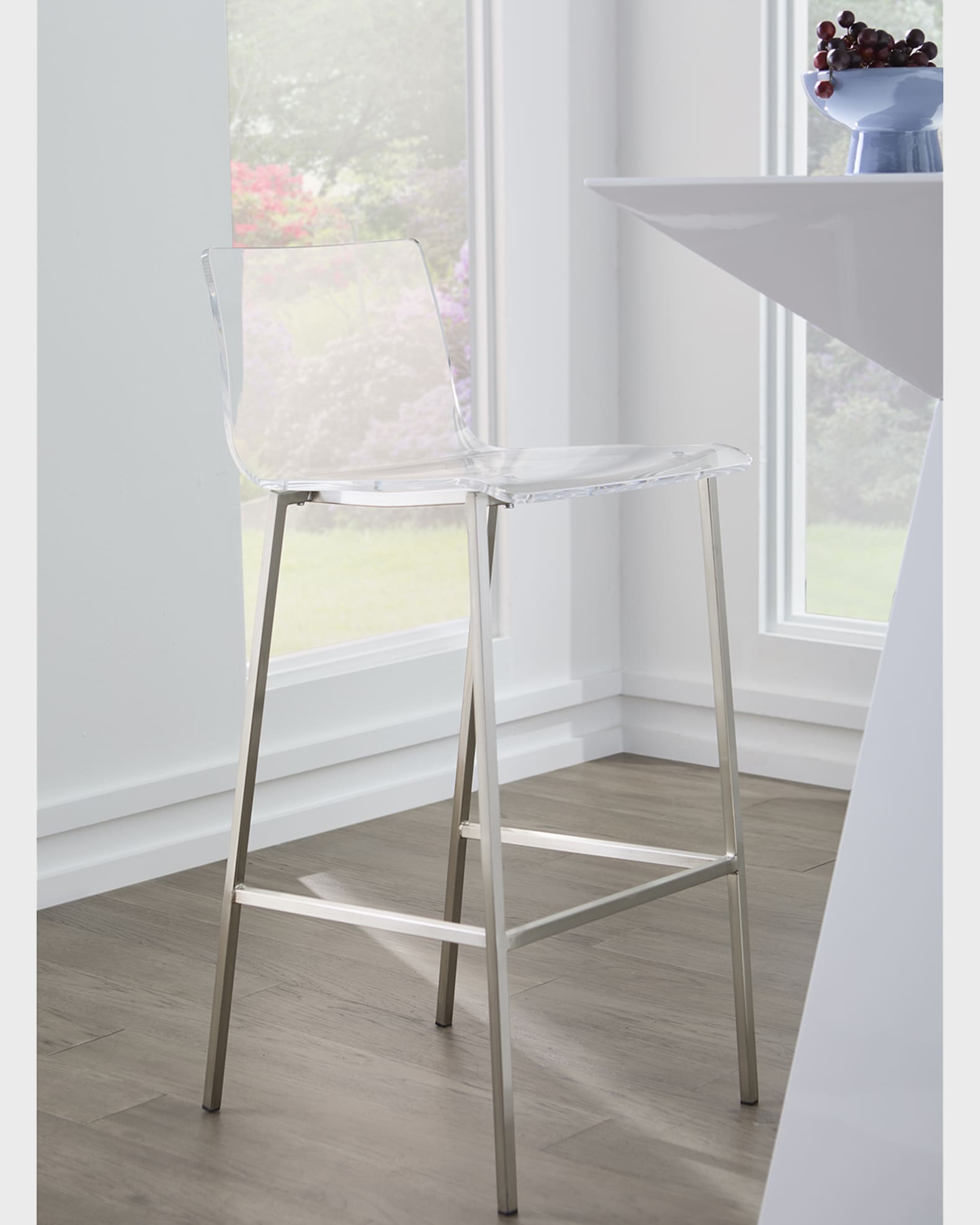 Euro Style Chloe Bar Stools in Clear Acrylic, Set of 2 | Neiman Marcus