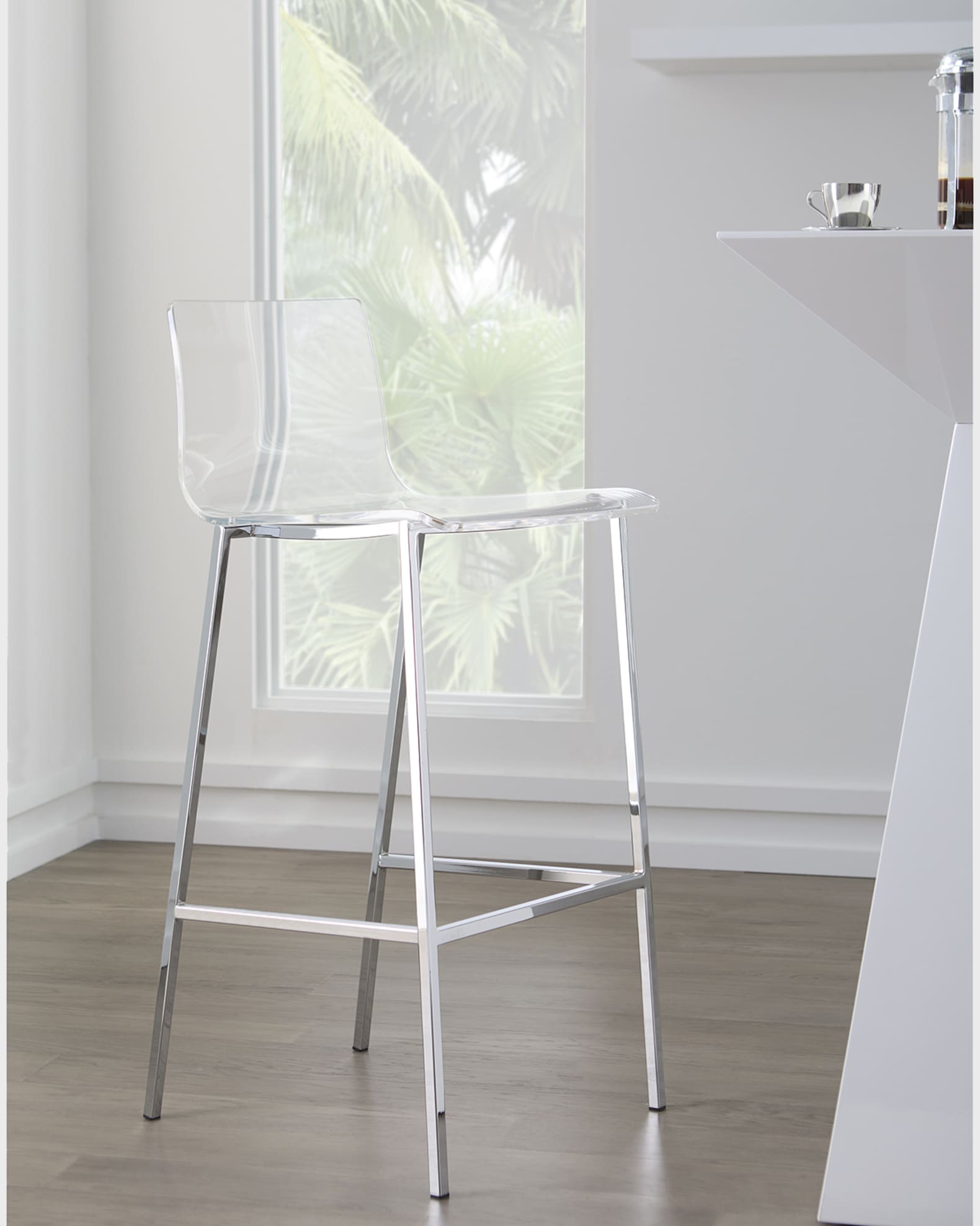 Euro Style Chloe Bar Stools in Clear Acrylic, Set of 2 | Neiman Marcus
