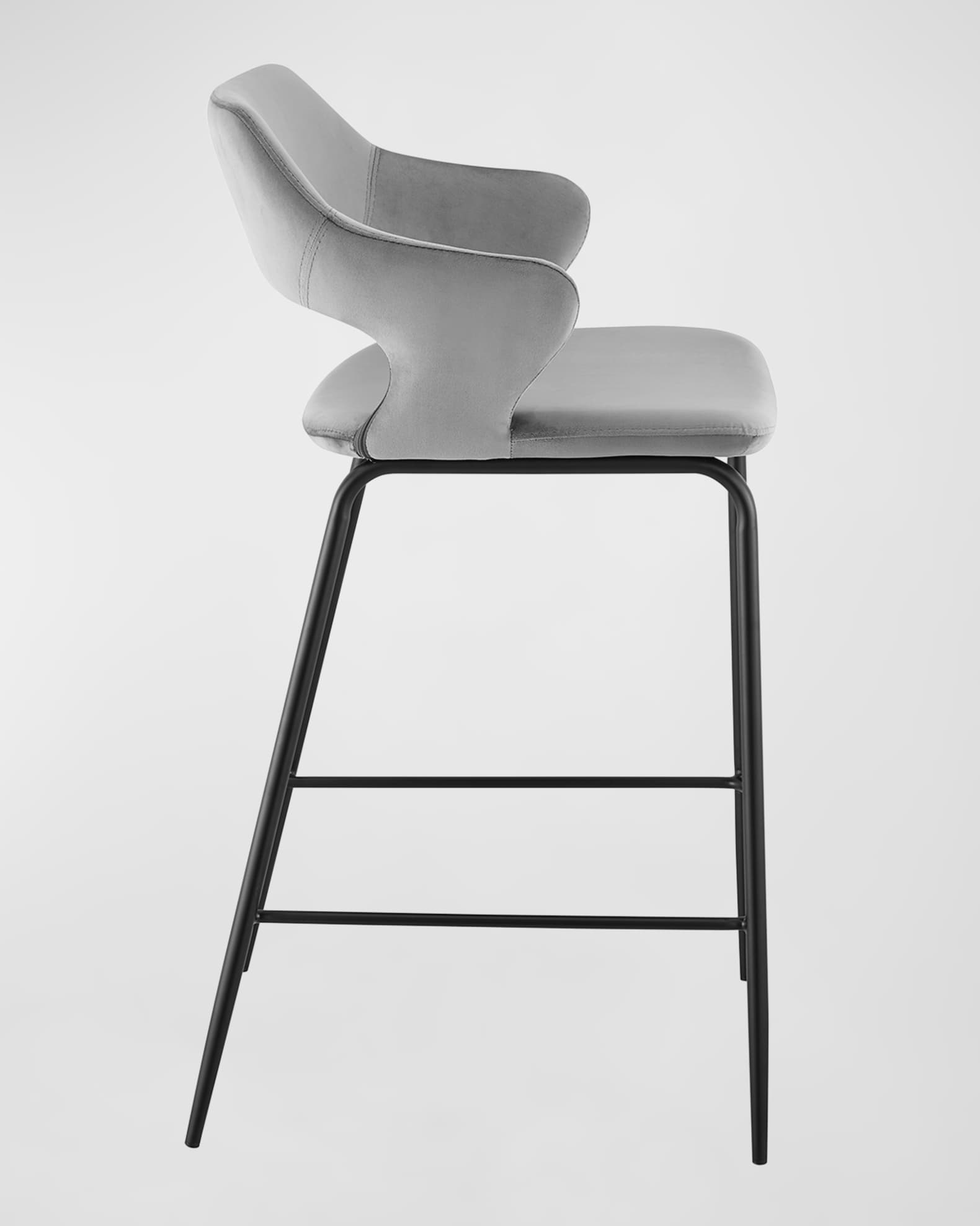 Euro Style Vidar Velvet Counter Stool | Neiman Marcus