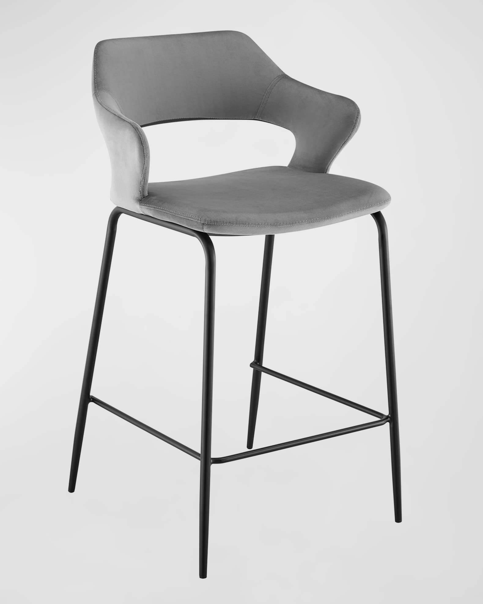 Euro Style Vidar Velvet Counter Stool | Neiman Marcus