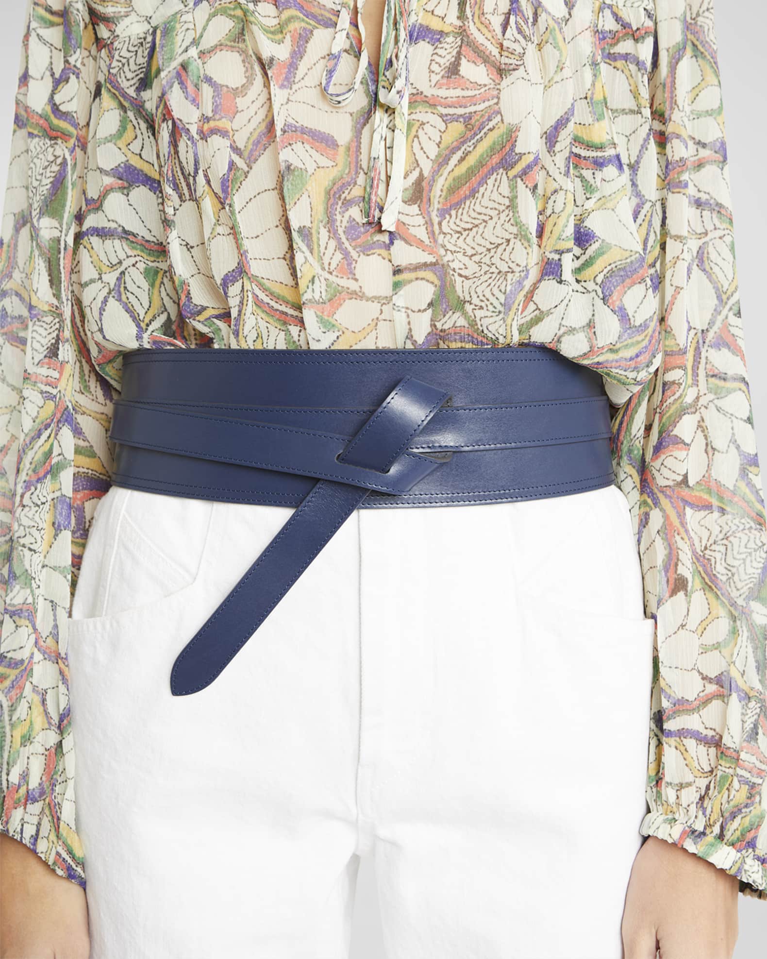 Isabel Marant Moshy Pull-Through Leather Belt | Neiman Marcus