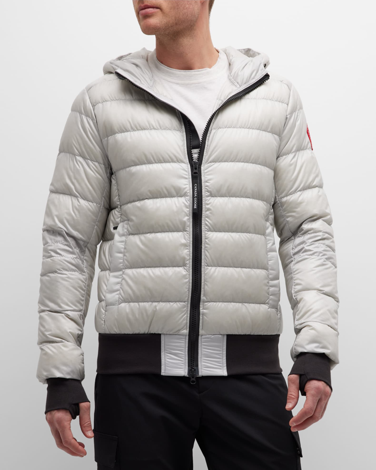 Canada Goose Men's Crofton Hooded Down Bomber Jacket | Neiman Marcus