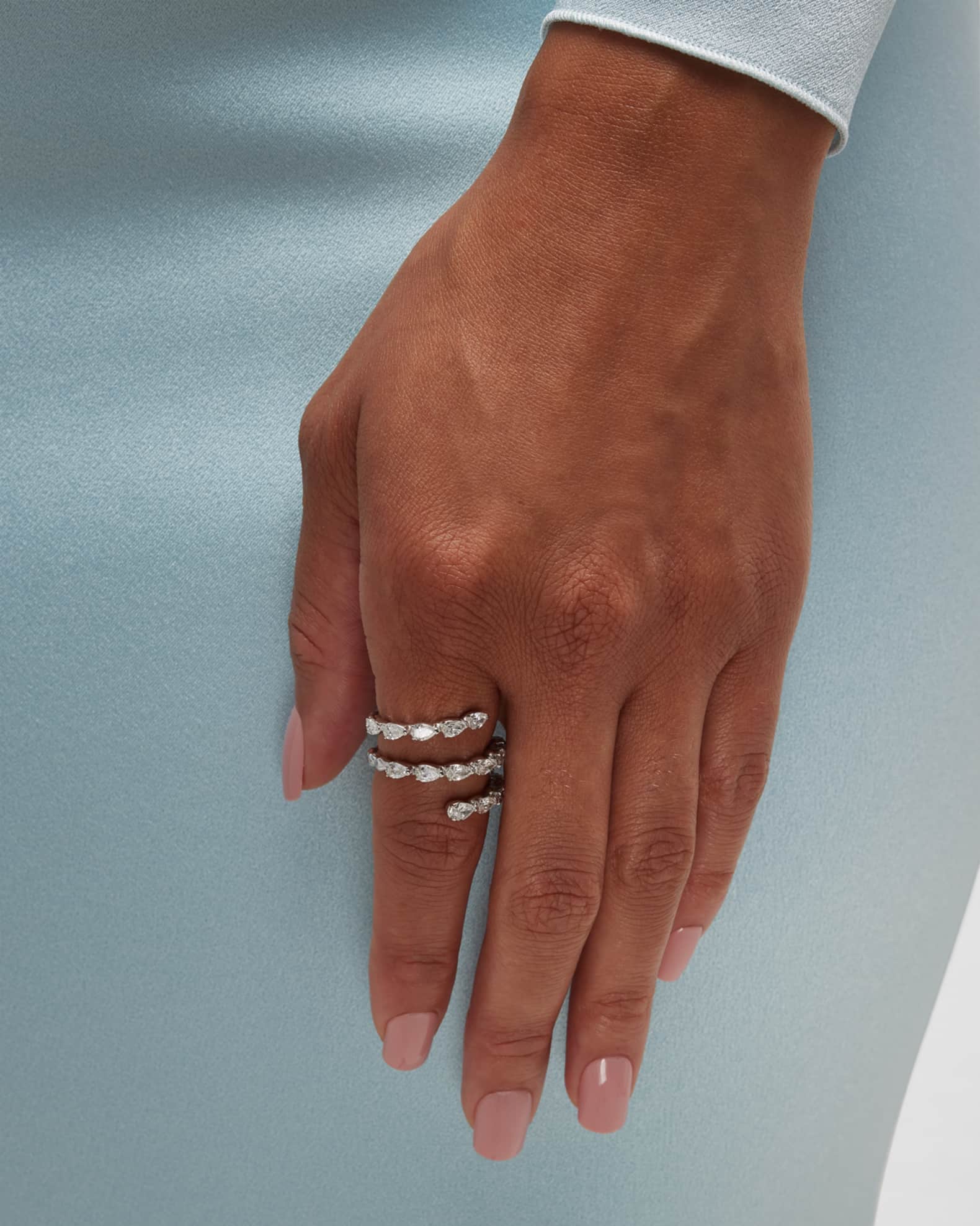 ZYDO 18k White Gold Diamond Wrap Ring | Neiman Marcus