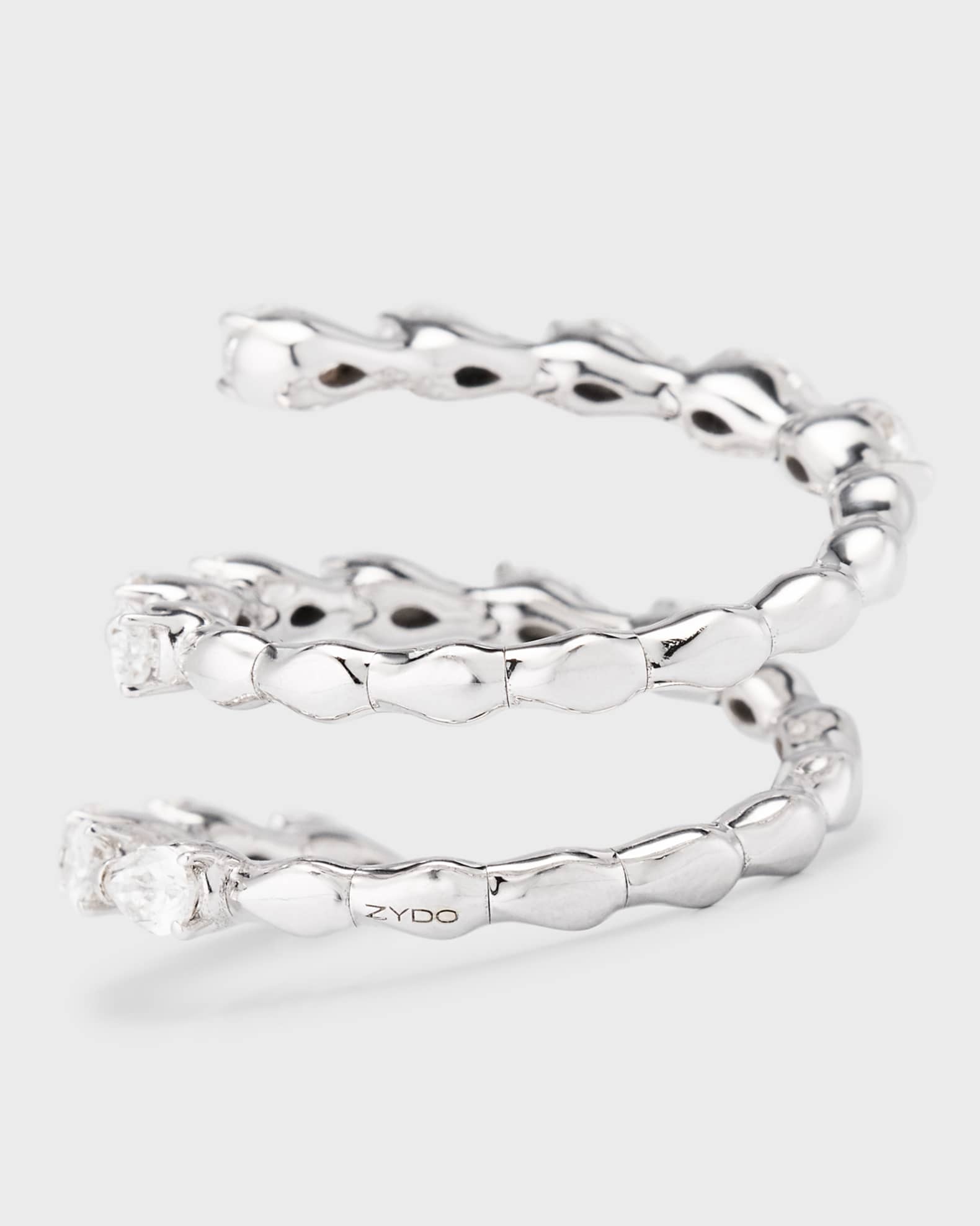 ZYDO 18k White Gold Diamond Wrap Ring | Neiman Marcus