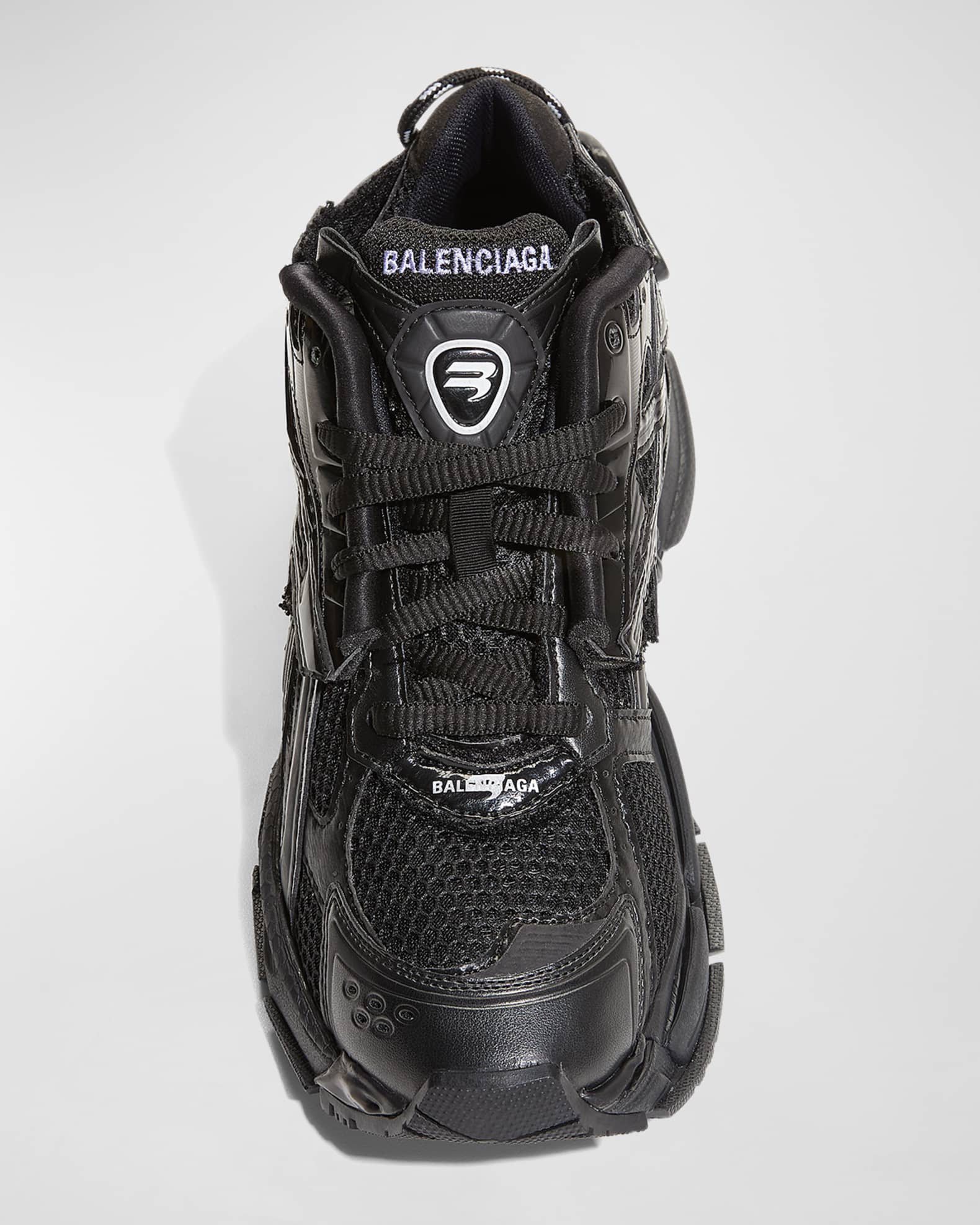 Balenciaga Men's Runner Cage Mesh Sneakers, Noir | Neiman Marcus