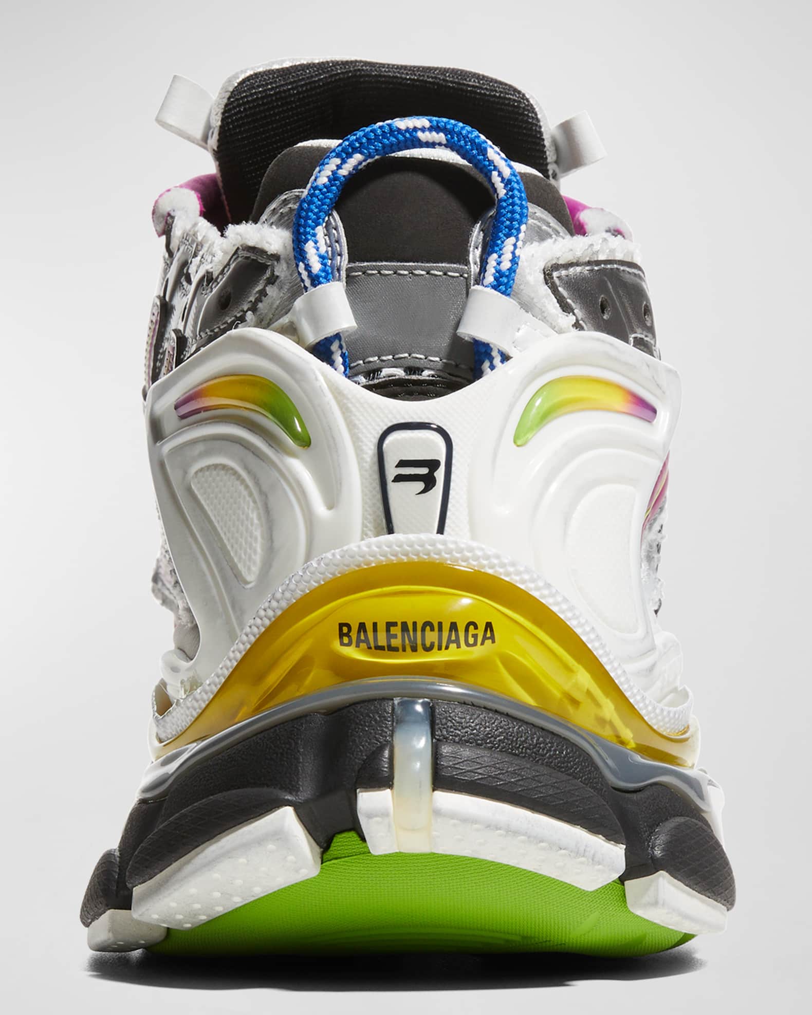 Balenciaga Men's Multicolor Mesh Runner Sneakers | Neiman Marcus