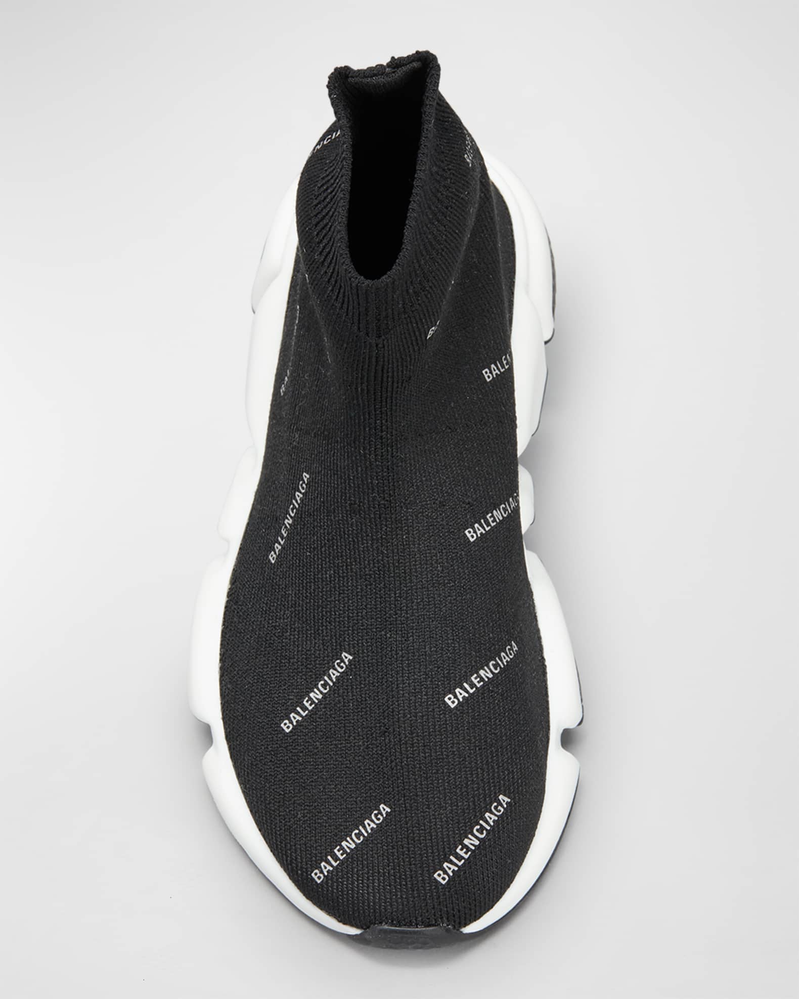 Balenciaga Kid's Speed Allover Logo-Print Sneakers, Kids | Neiman Marcus