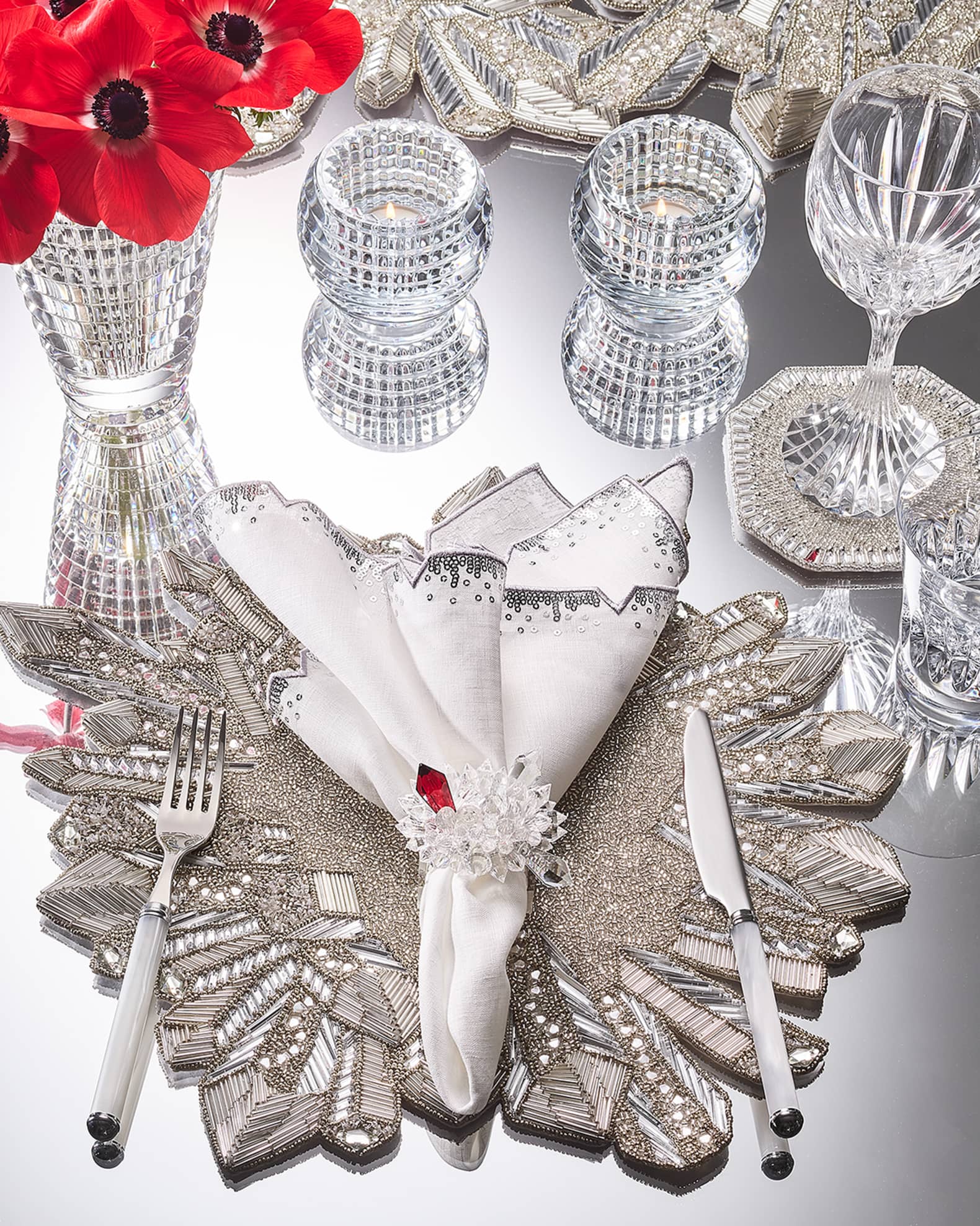 Baccarat x Kim Seybert Zenith Placemats, Set of 2 | Neiman Marcus