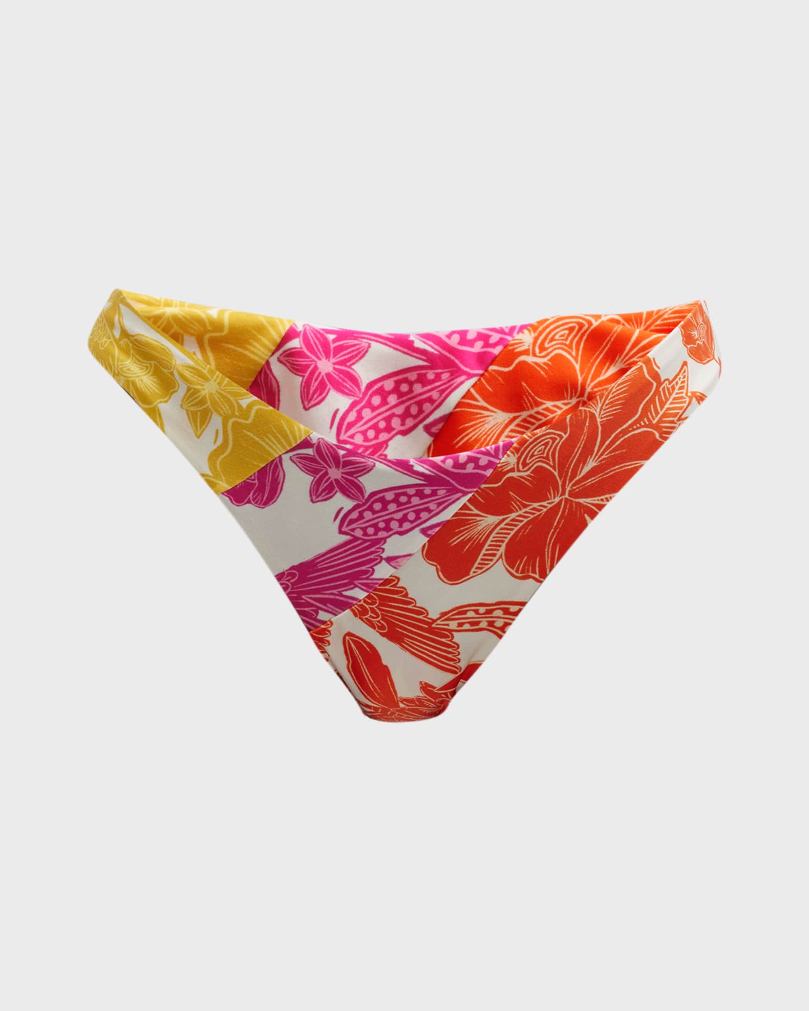 Farm Rio Tropical Woodcut High-Leg Bikini Bottoms | Neiman Marcus