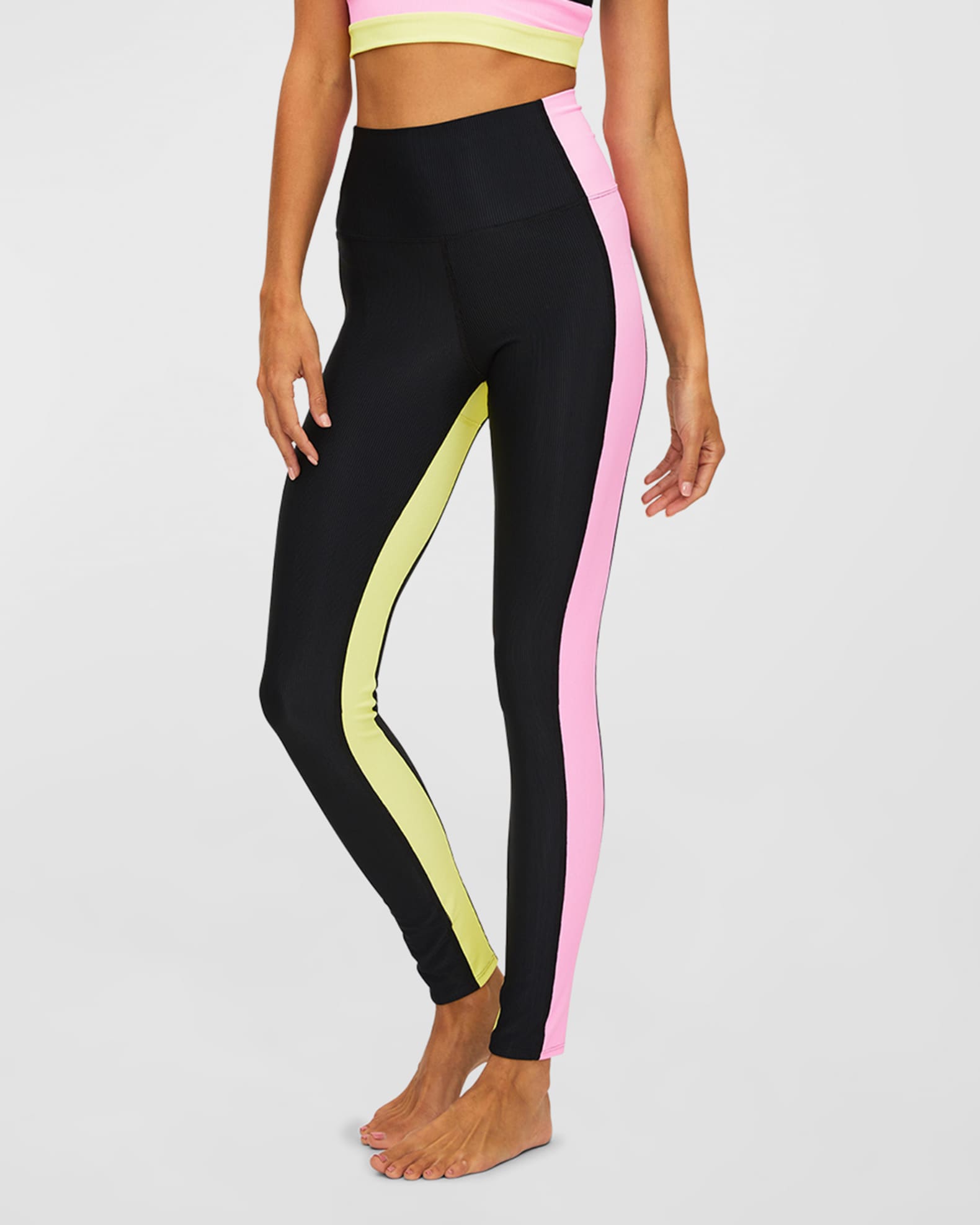 Beach Riot Colorblock High-Rise Leggings | Neiman Marcus
